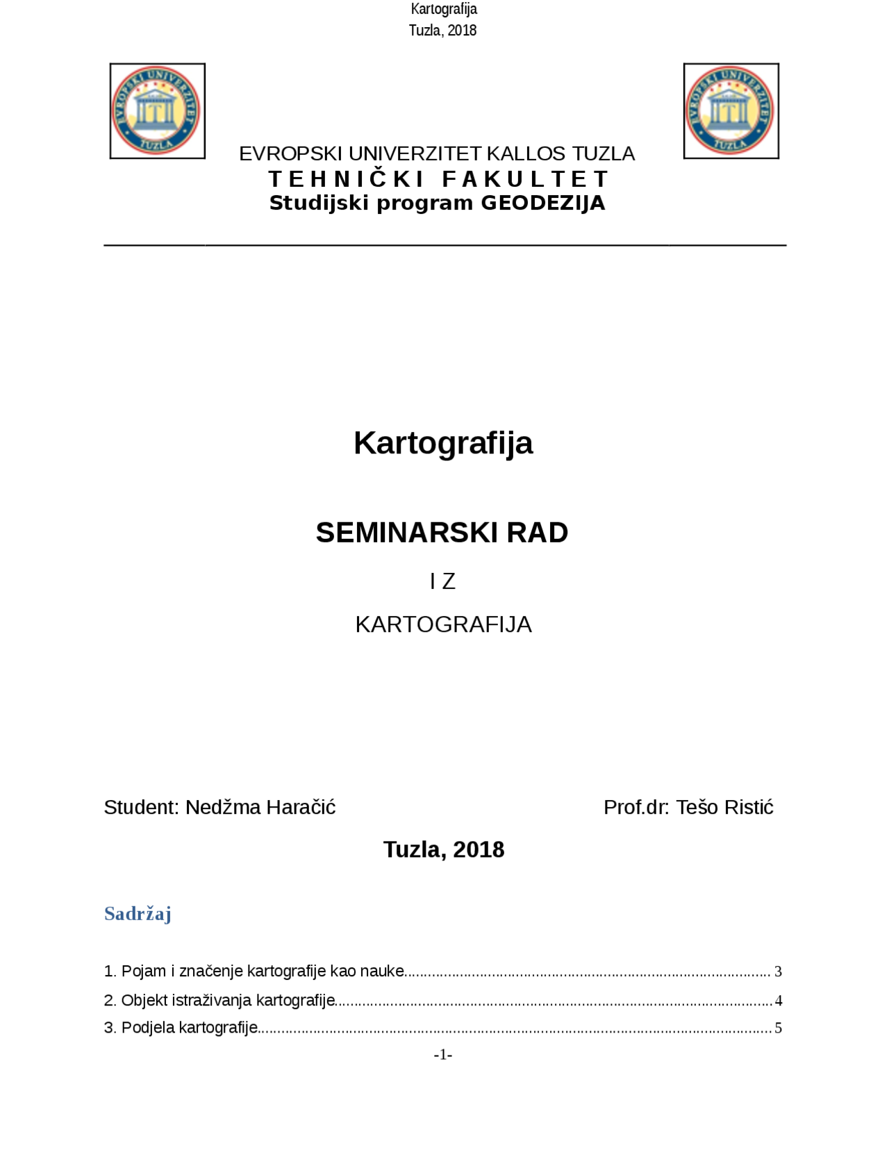 Fizikalna Geodezija I Kartografija Rezime Predlog Geodezija Docsity