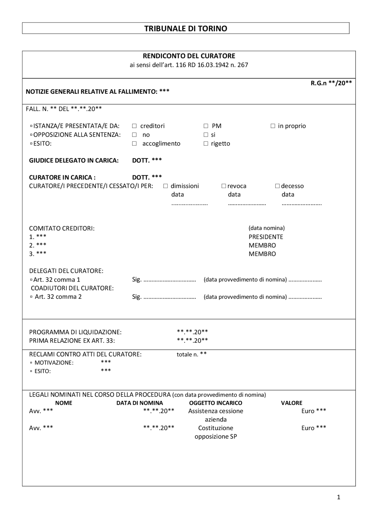 Bozza rendiconto finale - Docsity