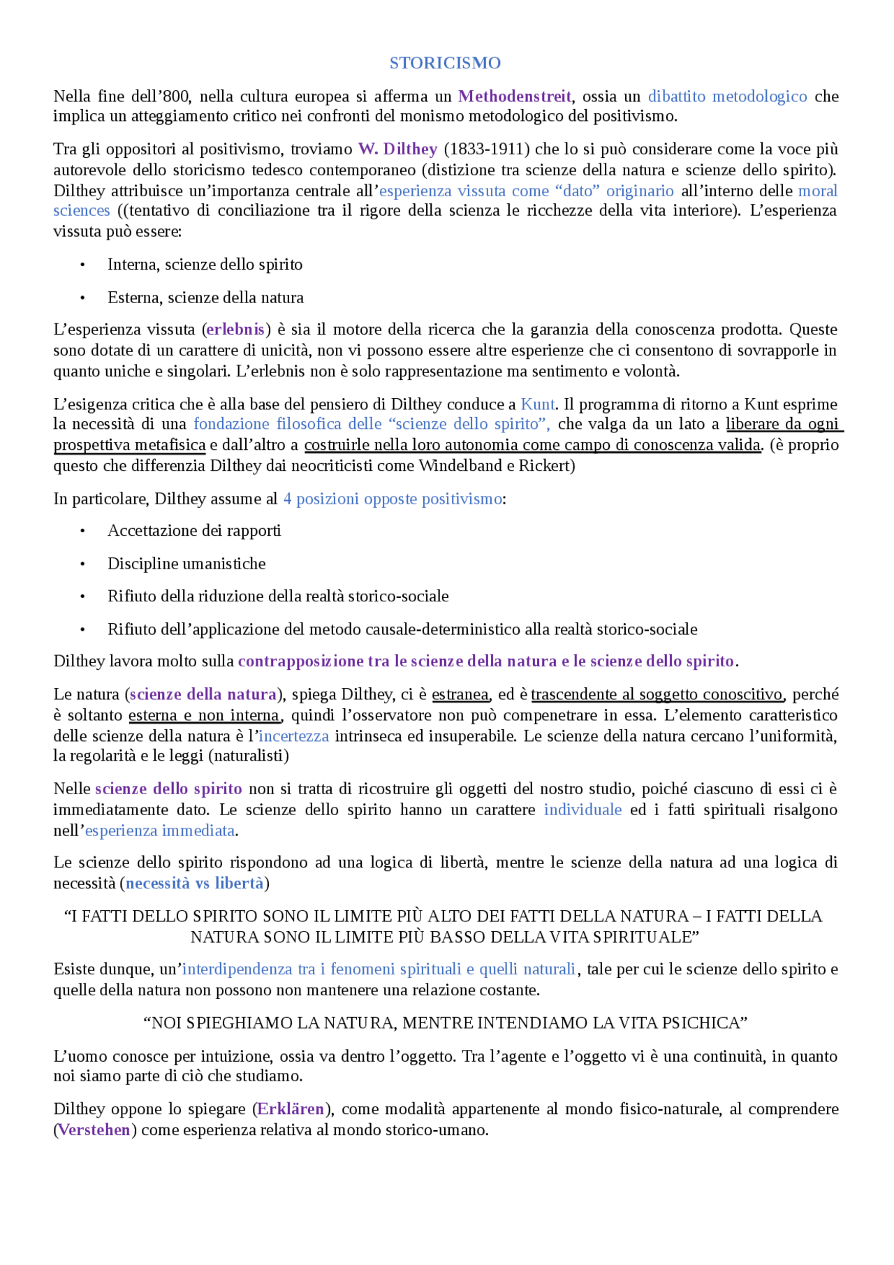 Storia E Metodo Delle Scienze Sociali Docsity