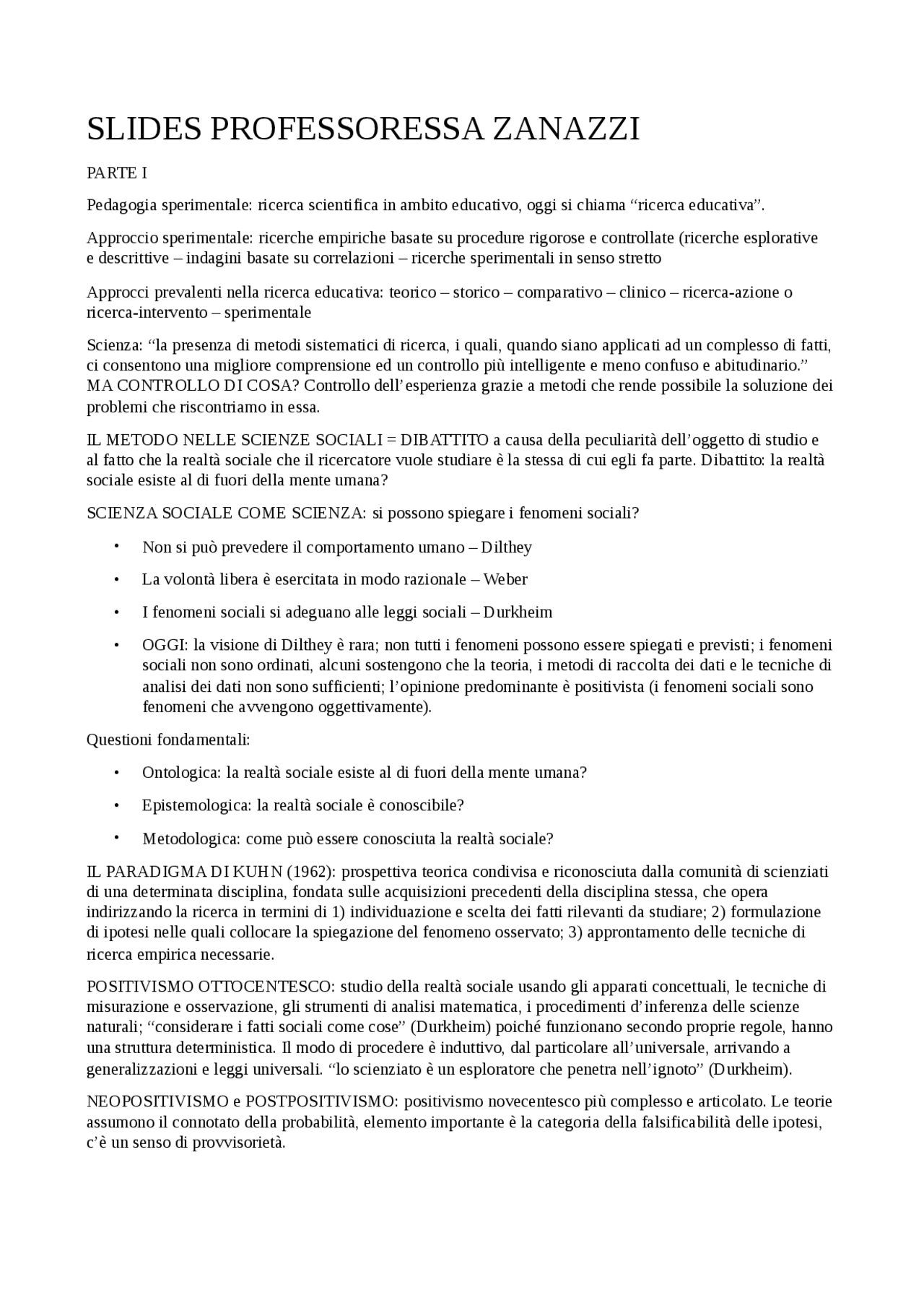 Metodologia Della Ricerca In Educazione E Formazione Docsity