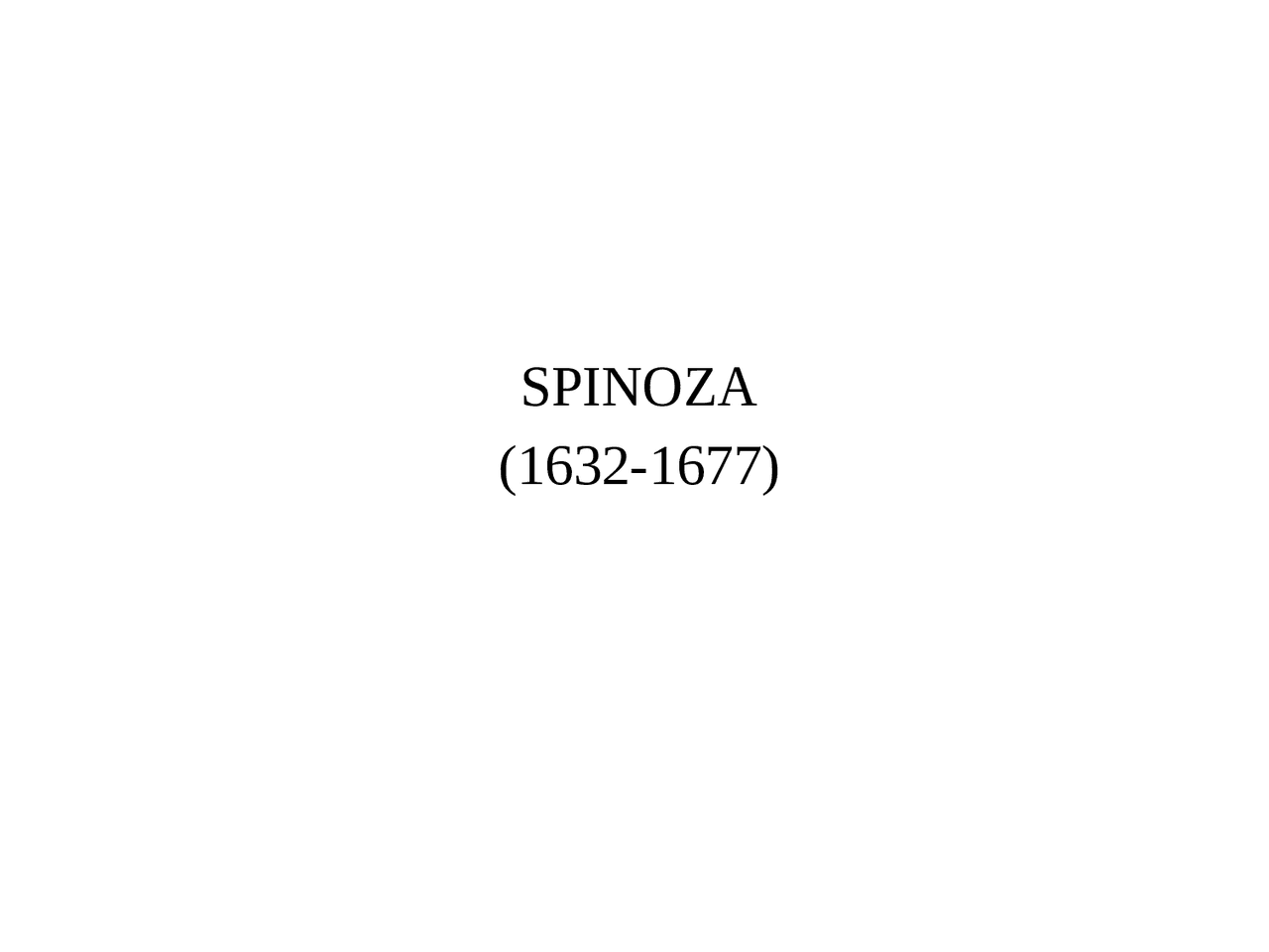 Spinoza Vita E Pensiero Docsity