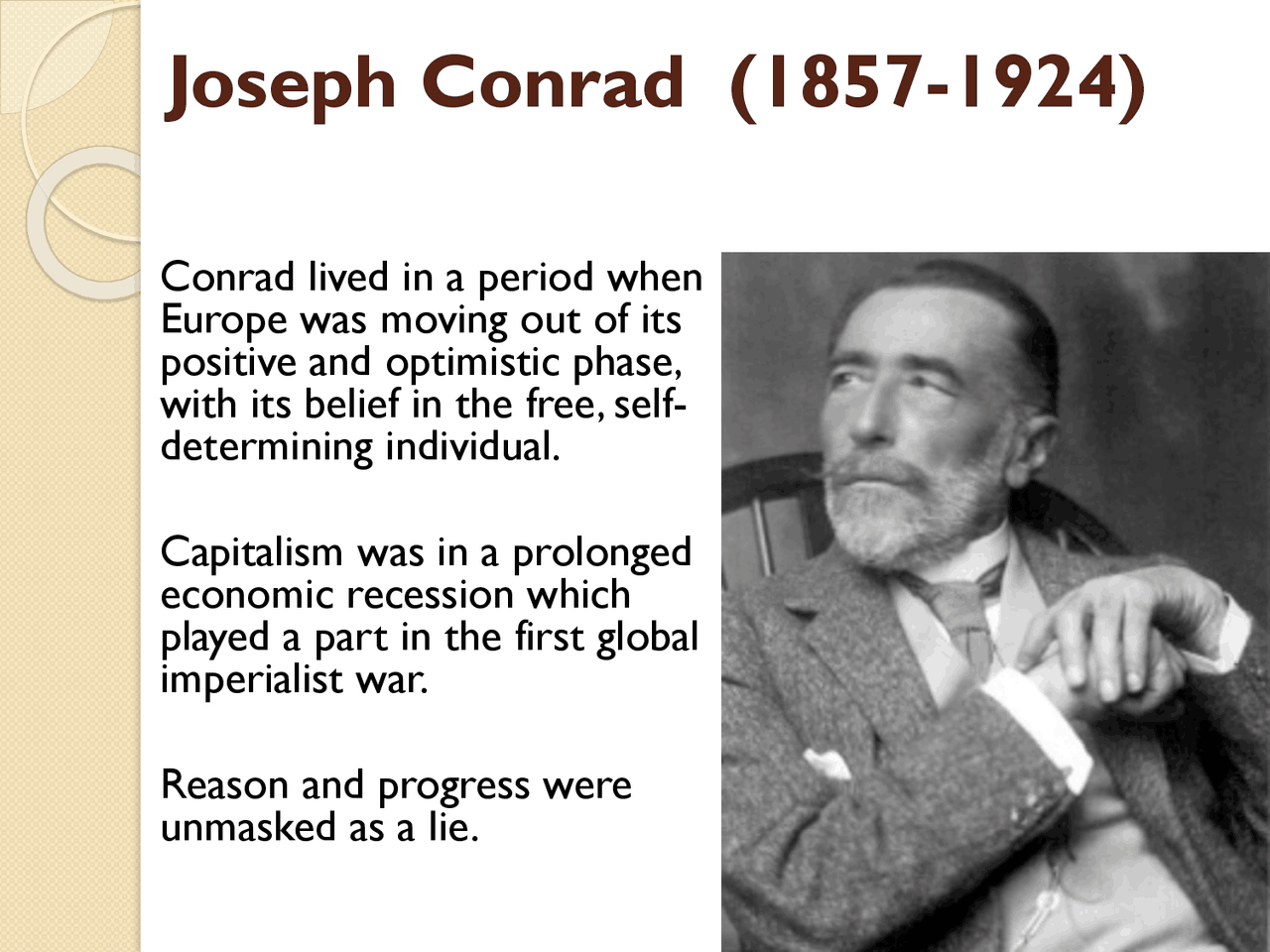 Conrad Joseph Thinking Docsity
