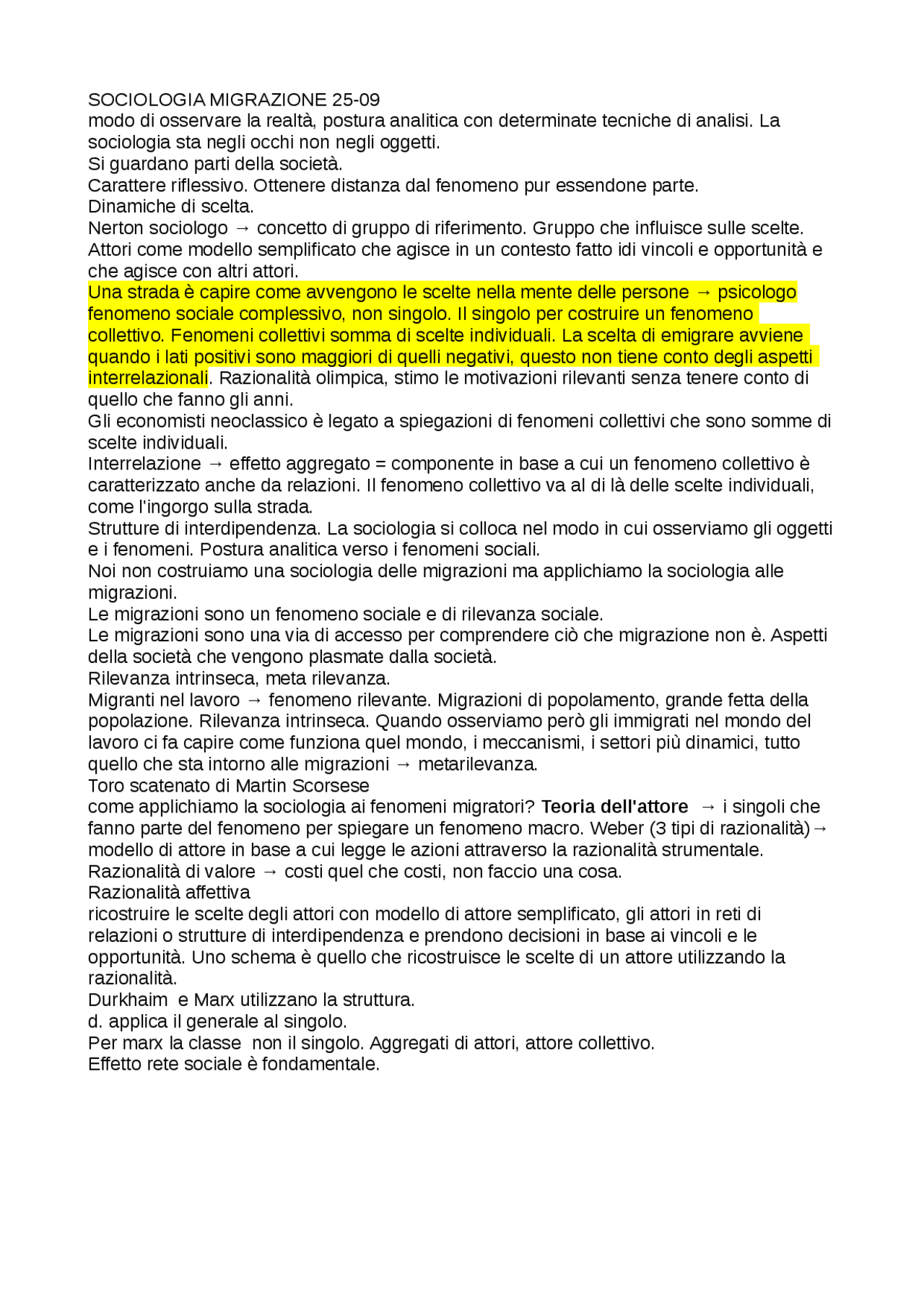 Appunti Sociologia Dei Processi Migratori Docsity