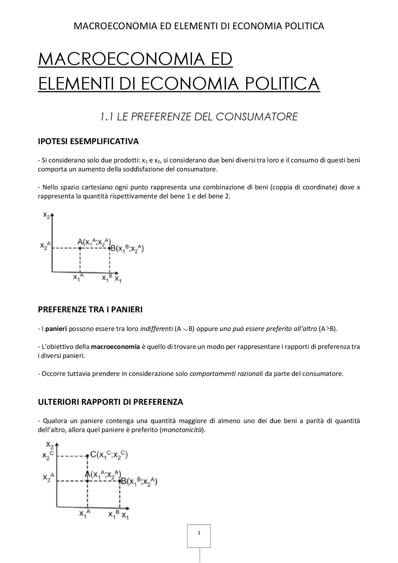Macroeconomia Ed Elementi Di Economia Politica Con Grafici Docsity