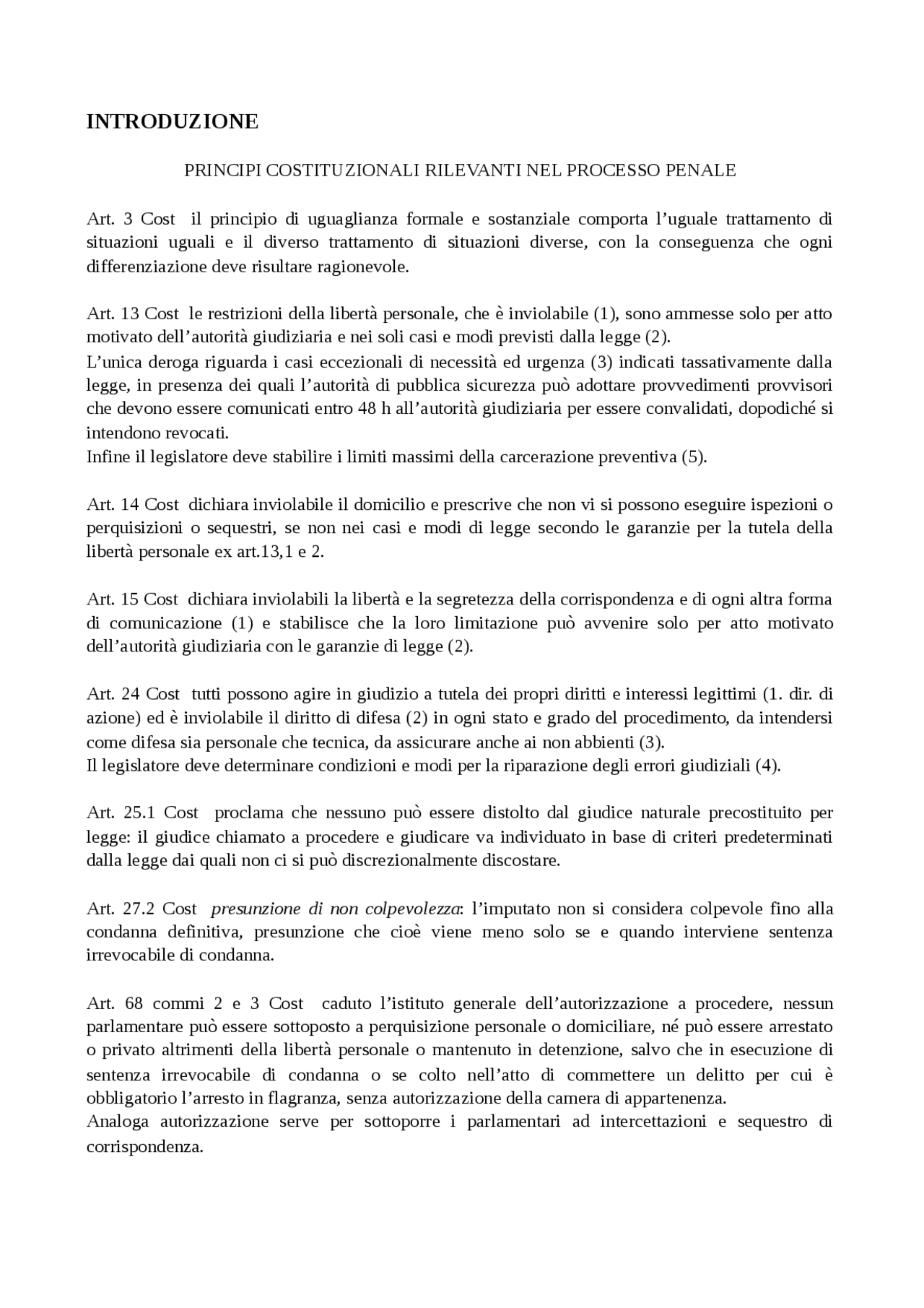 Compendio Di Procedura Penale Docsity