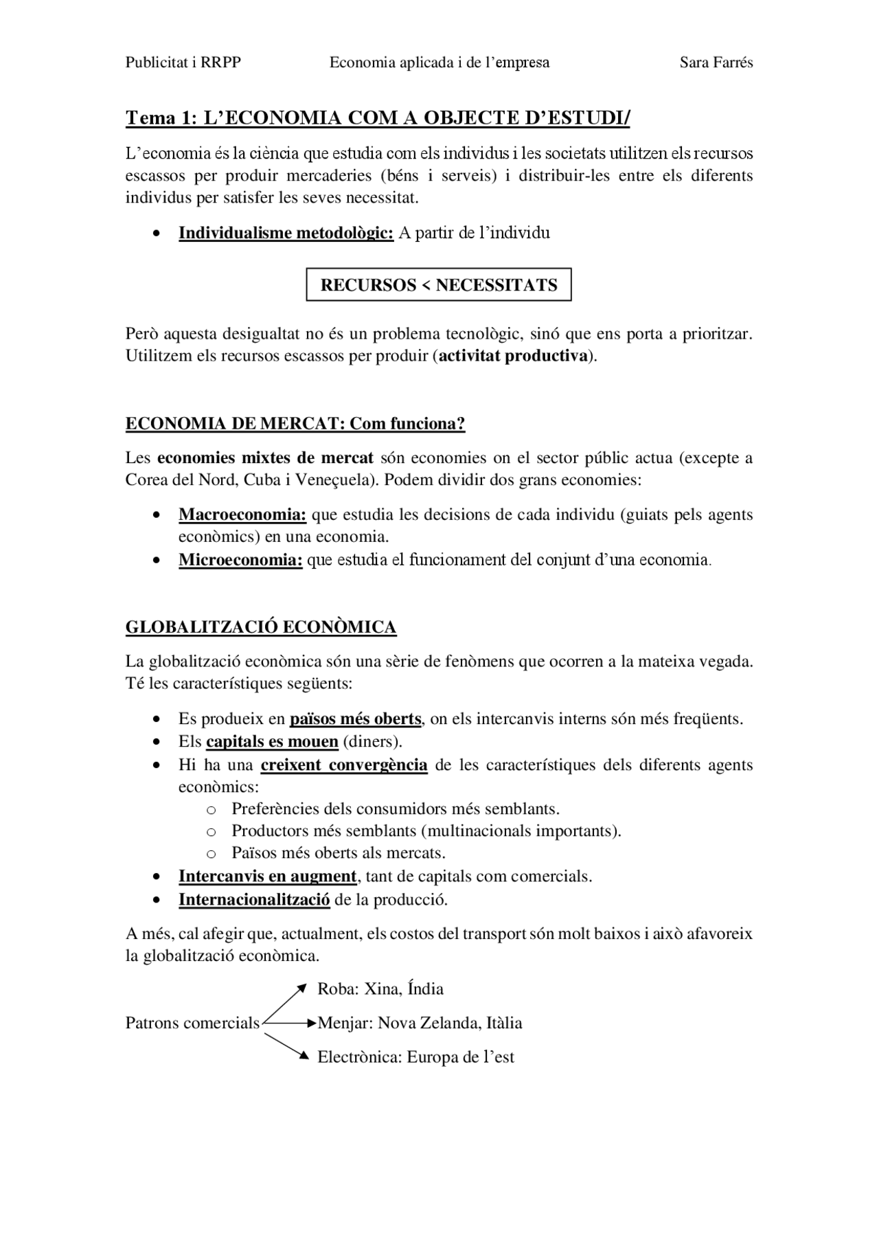 Economia Aplicada I De Lempresa I Docsity