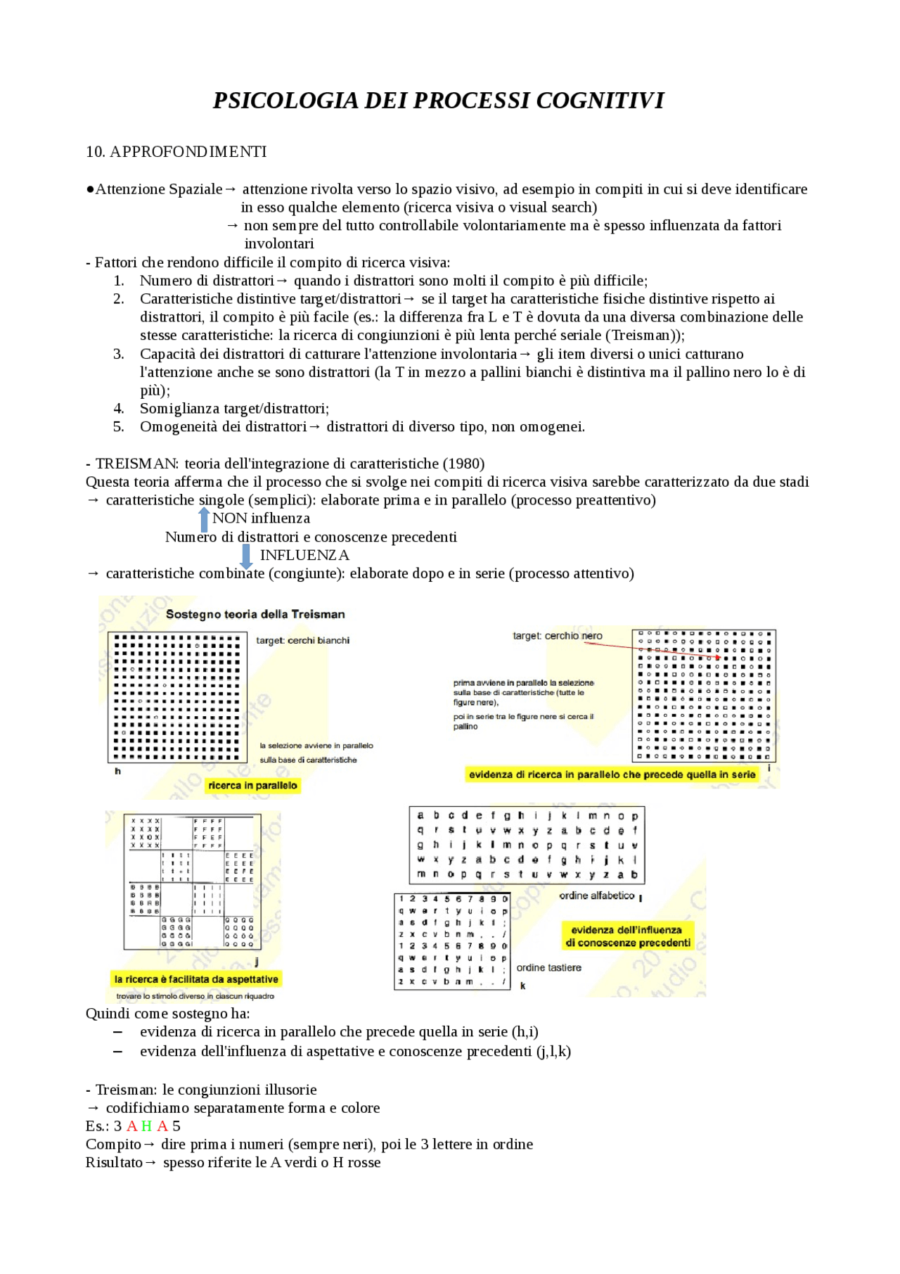 Psicologia Dei Processi Cognitivi Docsity