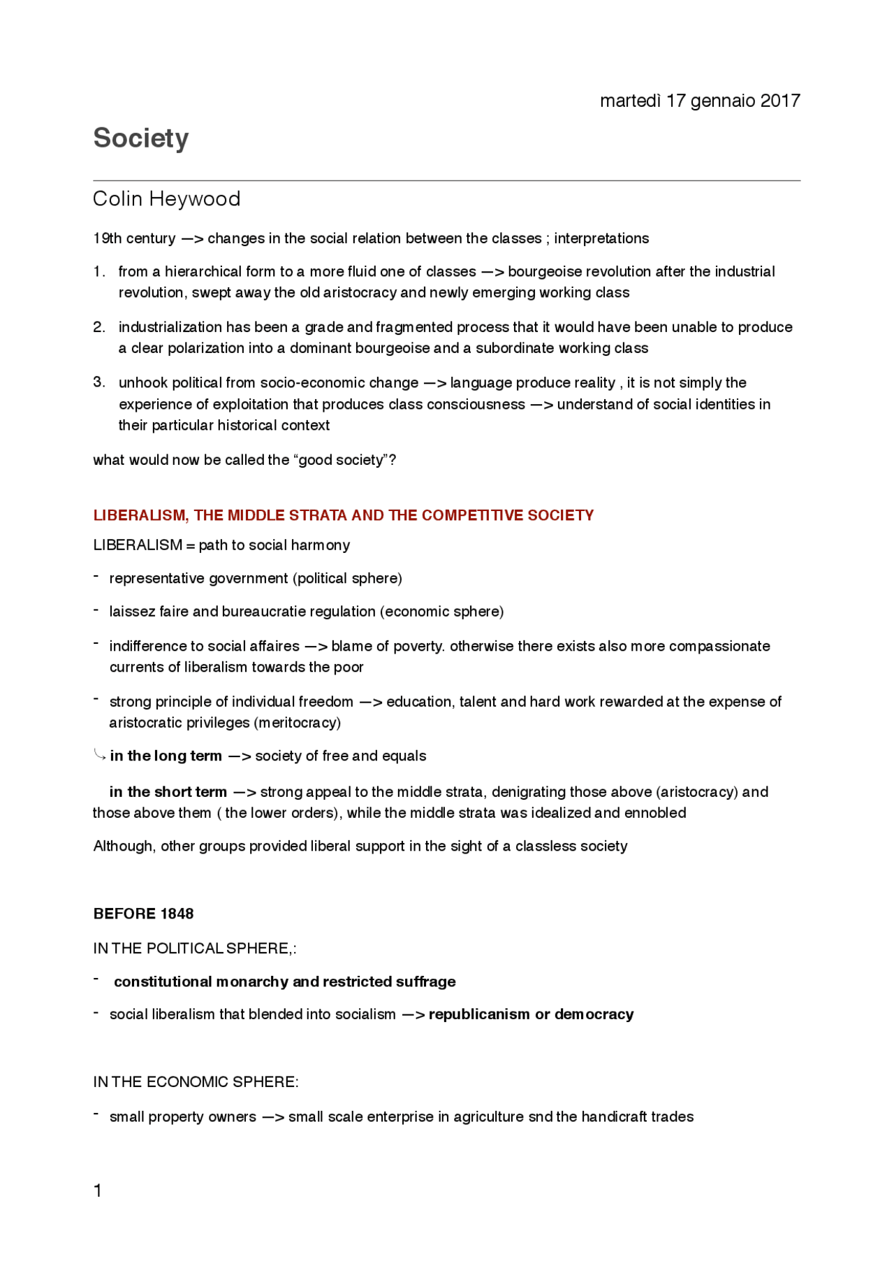 Summary "Society", Colin Heywood , pp. 47-77 - Docsity