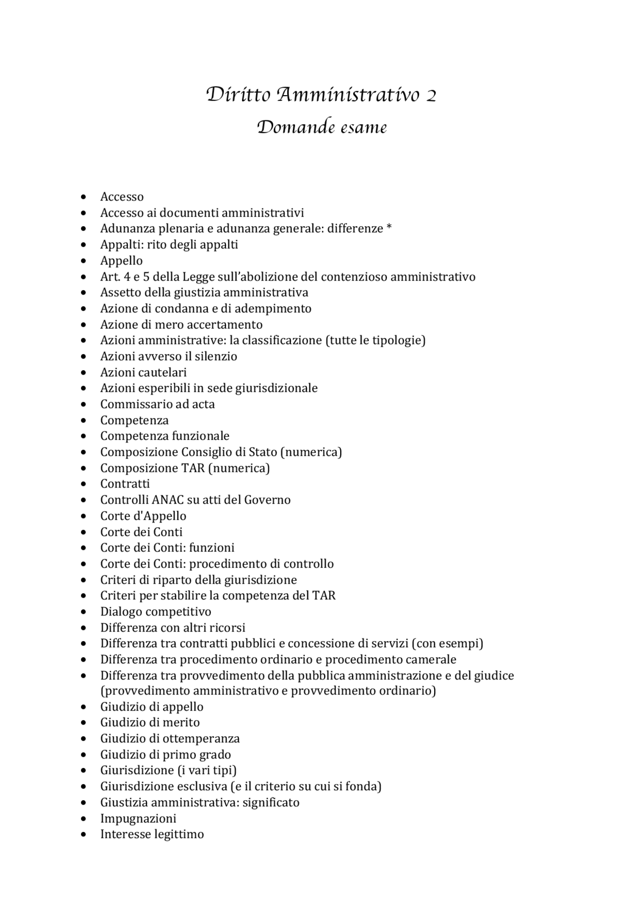Raccolta Di Domande Pt 2 Luiss Docsity