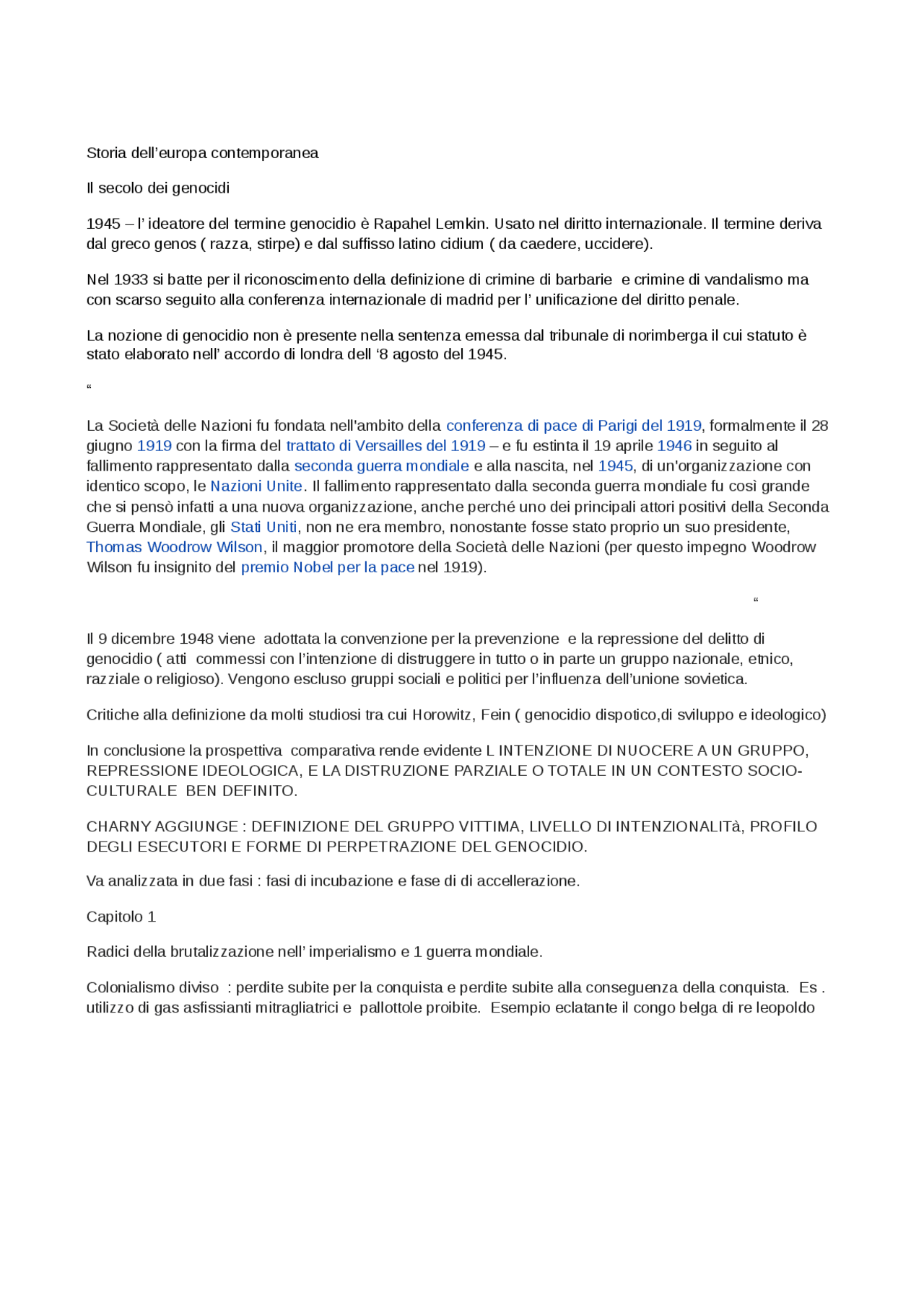 A Ferro E Fuoco E Traverzo Piu Appunti Storia Contemporanea Docsity