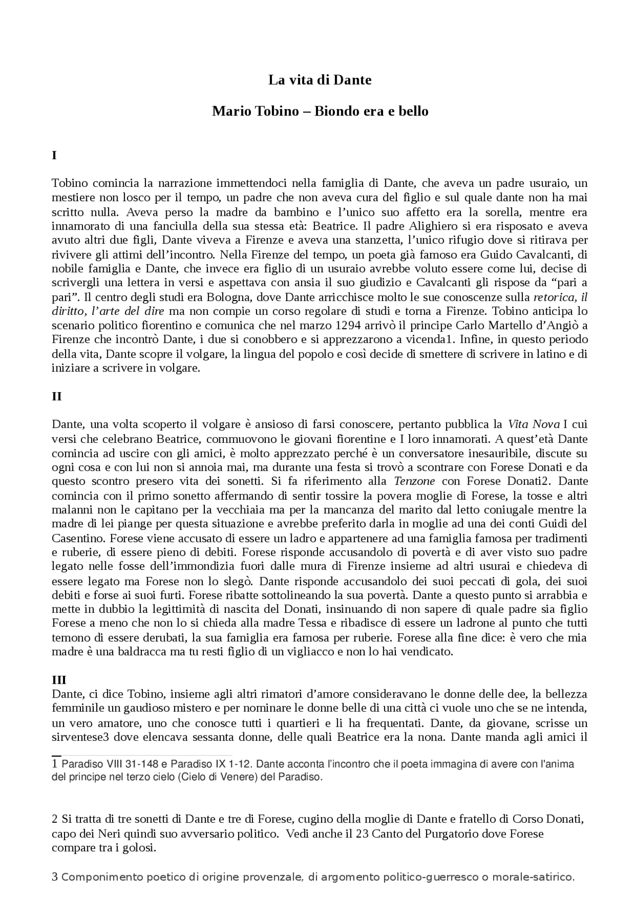 Riassunto Del Testo Di Tobino Biondo Era E Bello Docsity