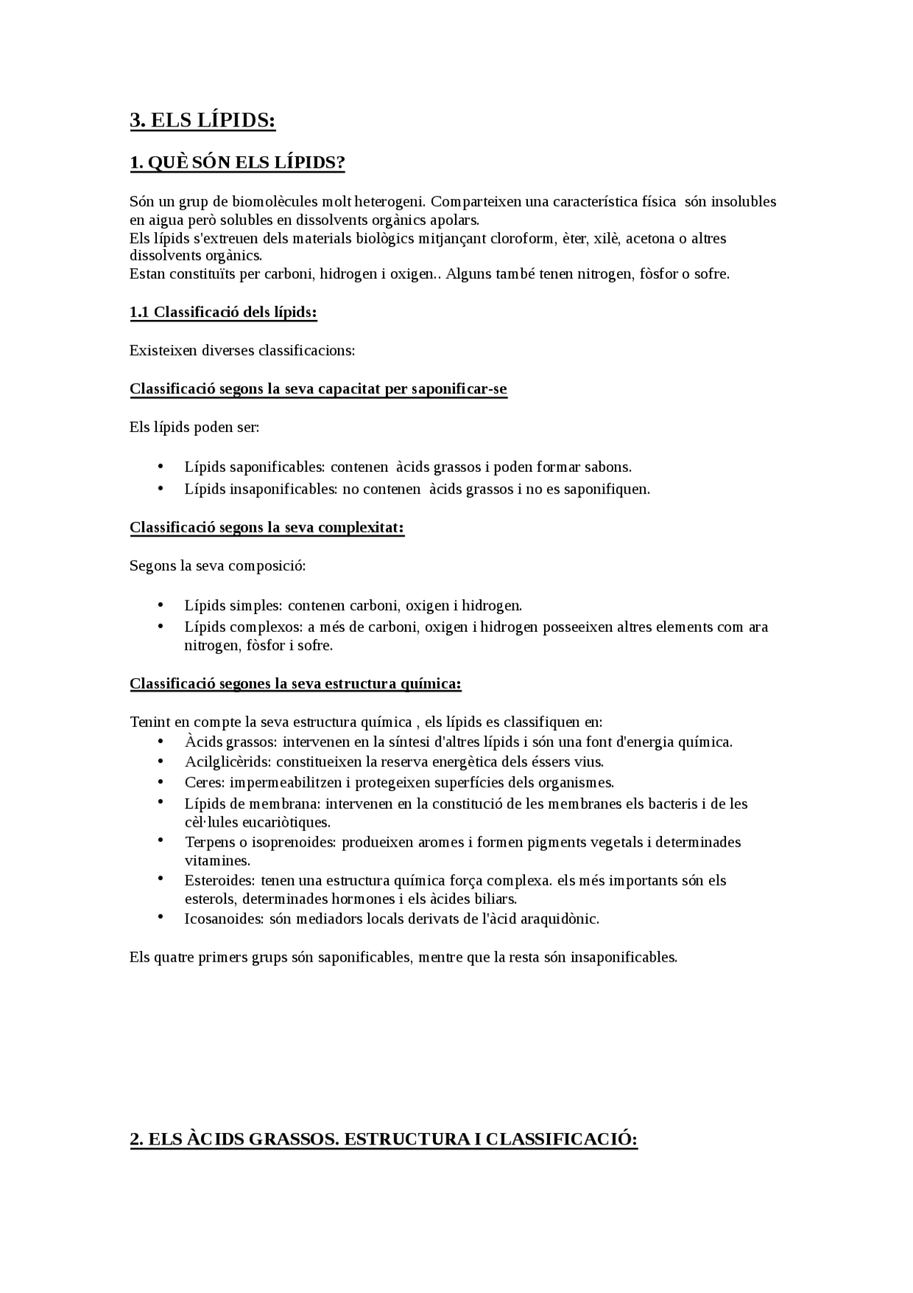 Els Lípids Tema 3 Resum Docsity