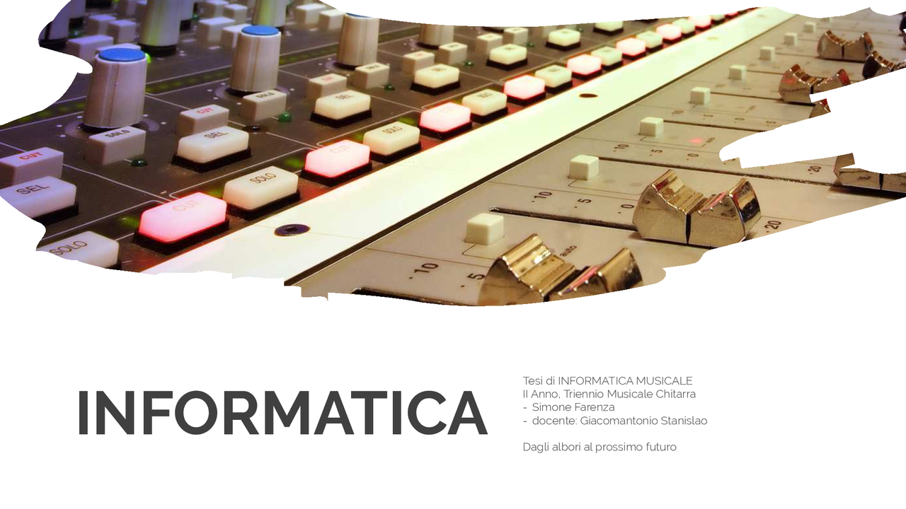 Tesina di Informatica Musicale - Docsity