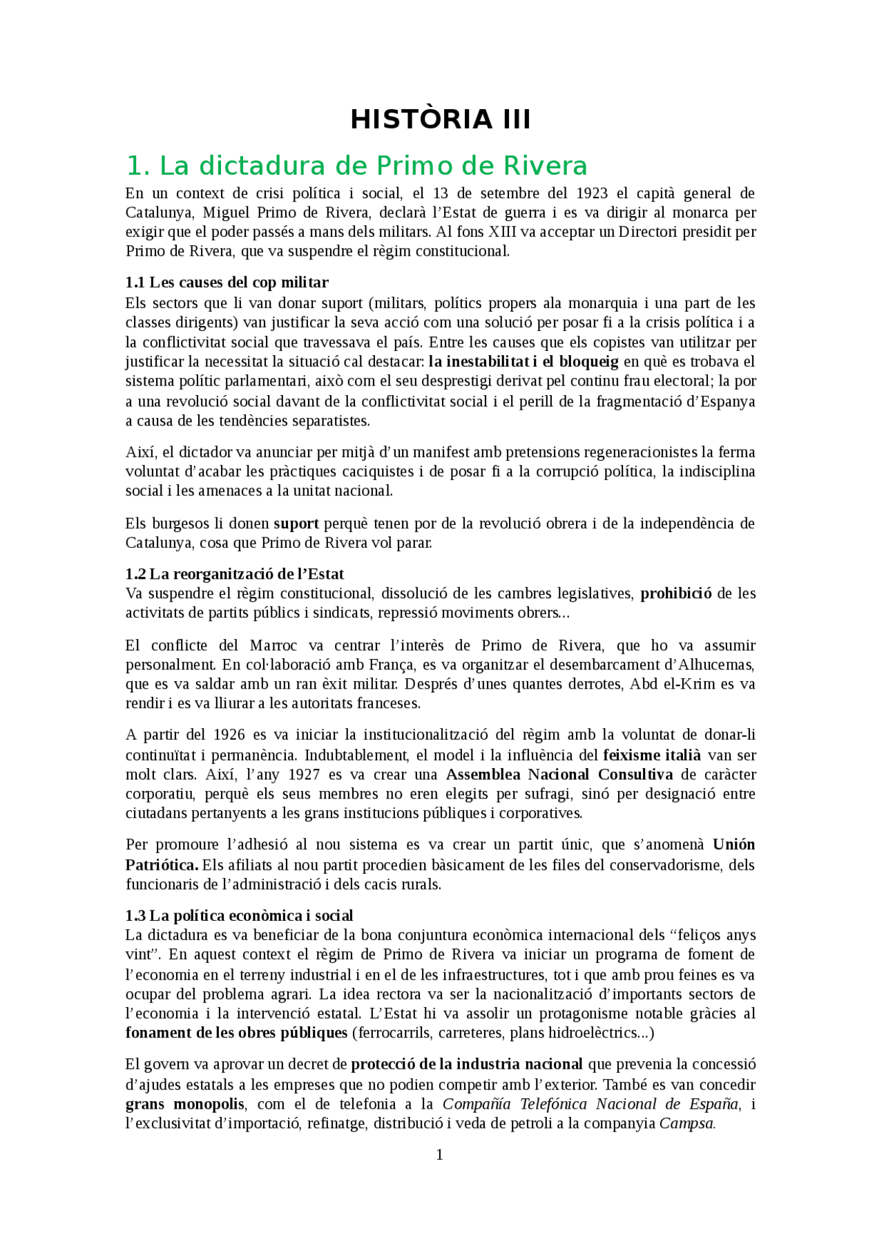 Tema 3 Història Despanya Batxillerat Docsity