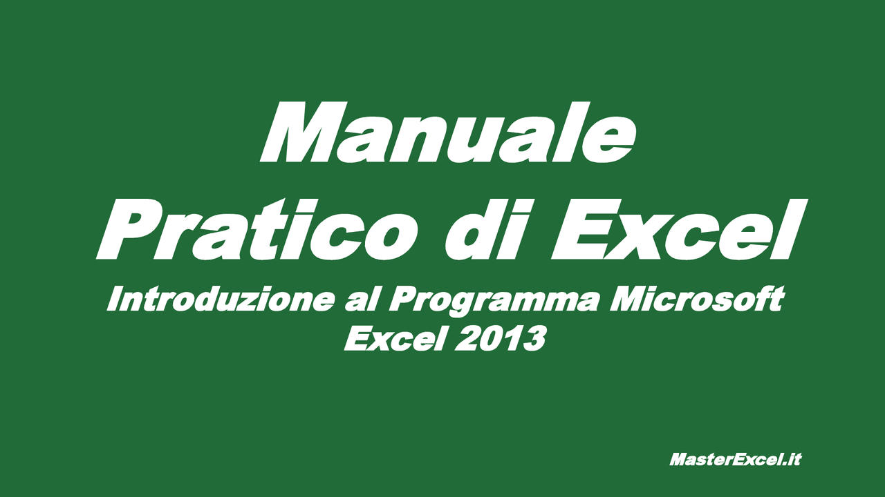 Manuale Pratico Excel V17 Docsity