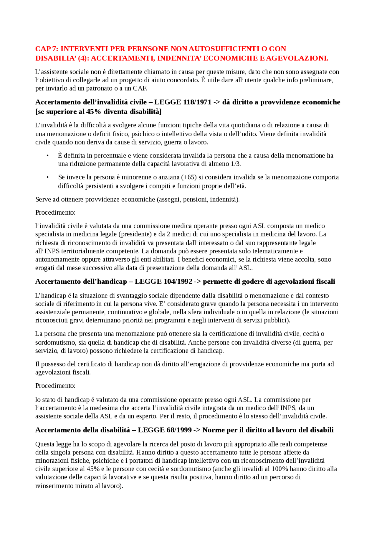 Linee Guida E Procedure Del Servizio Sociale Docsity