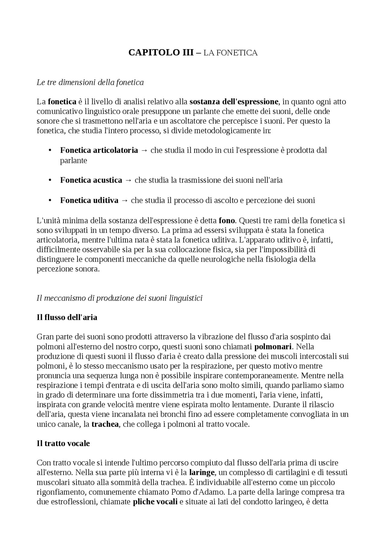 Linguistica Generale Riassunto Appunti Di Linguistica Generale