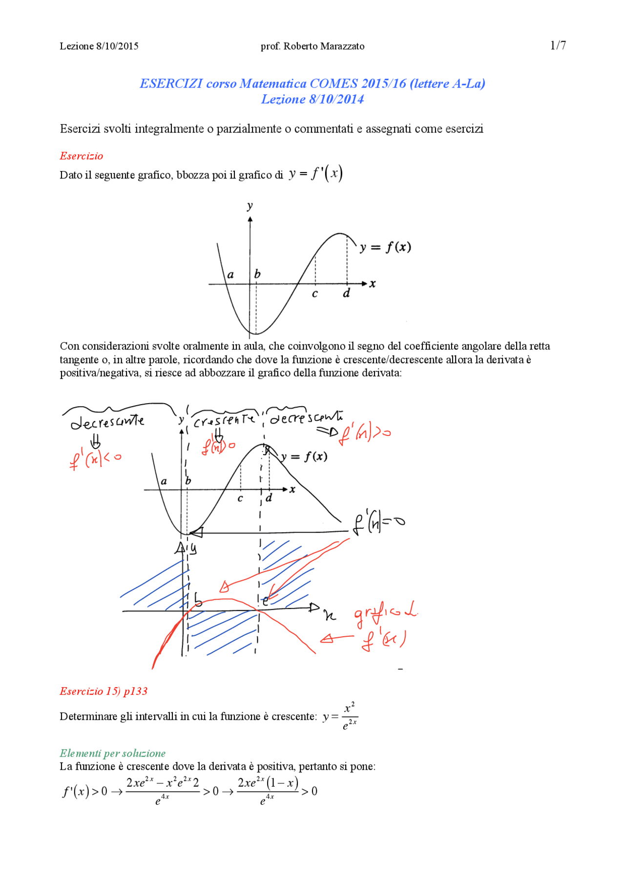Esercizi svolti matematica | Ejercicios de Matemáticas | Docsity