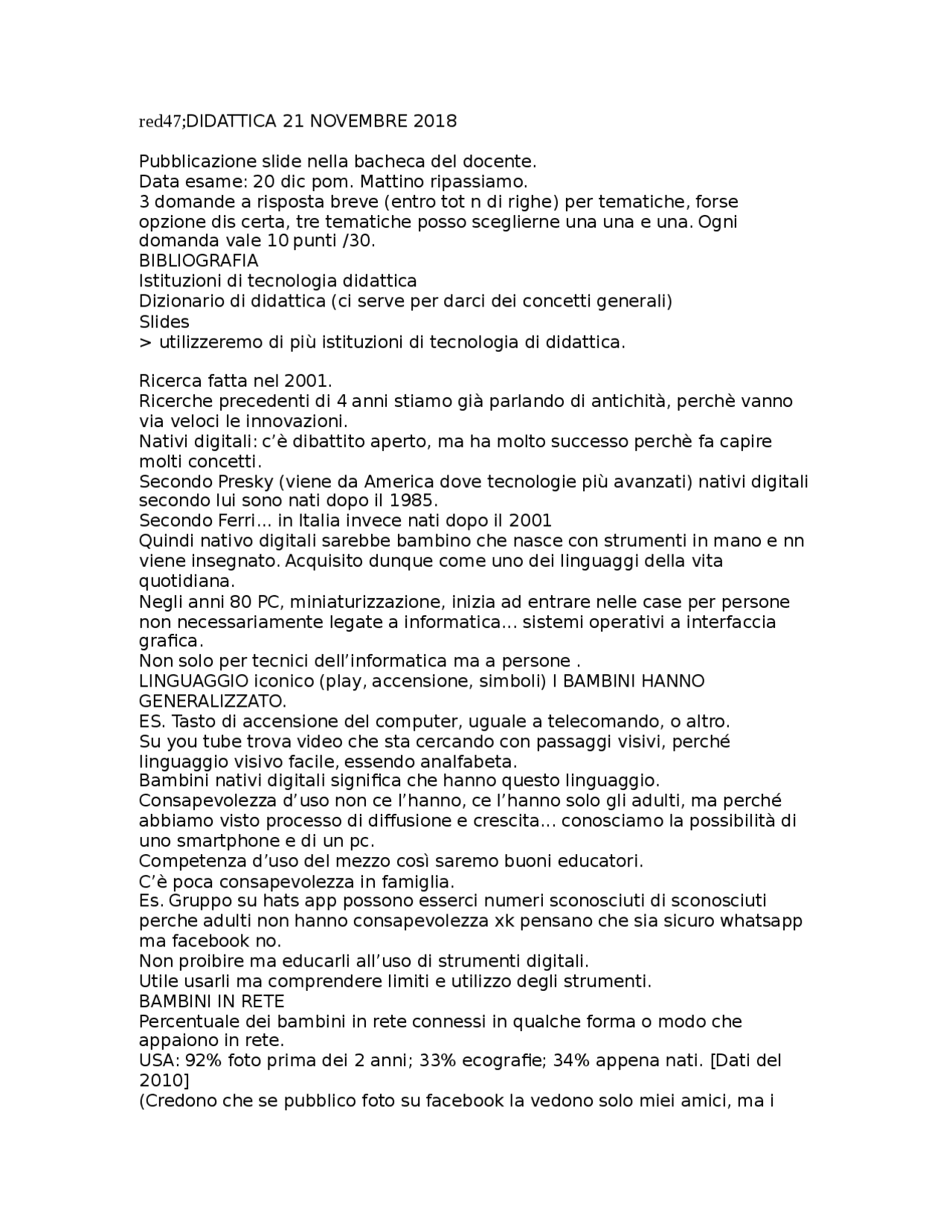 Didattica Secondo Modulo Docsity