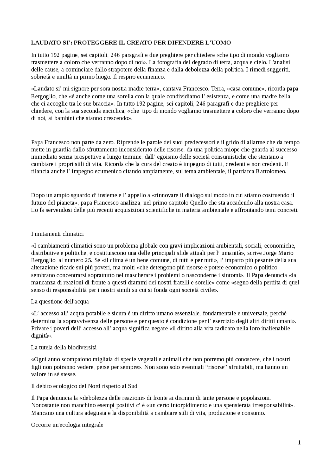 Educazione Ambientale Docsity
