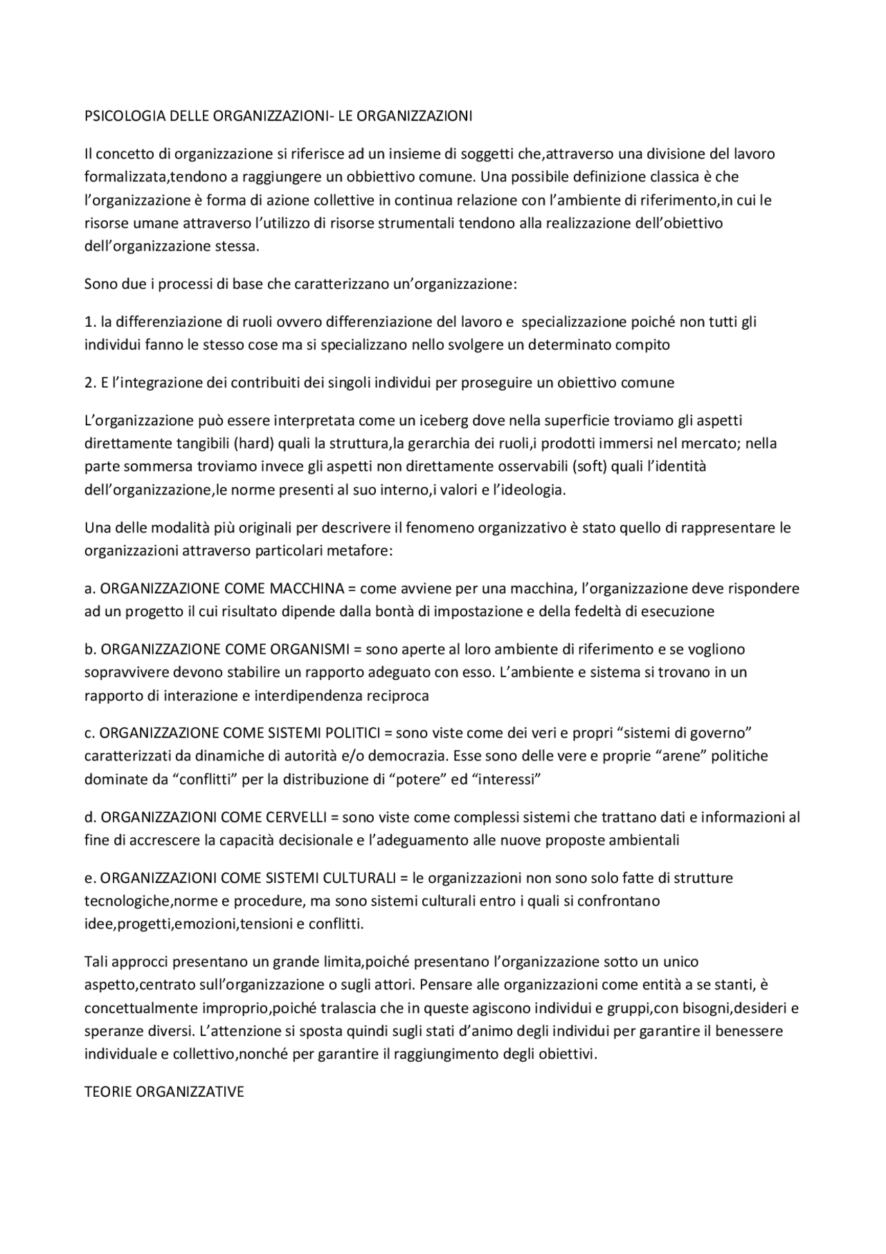 Riassunto Schematico Docsity