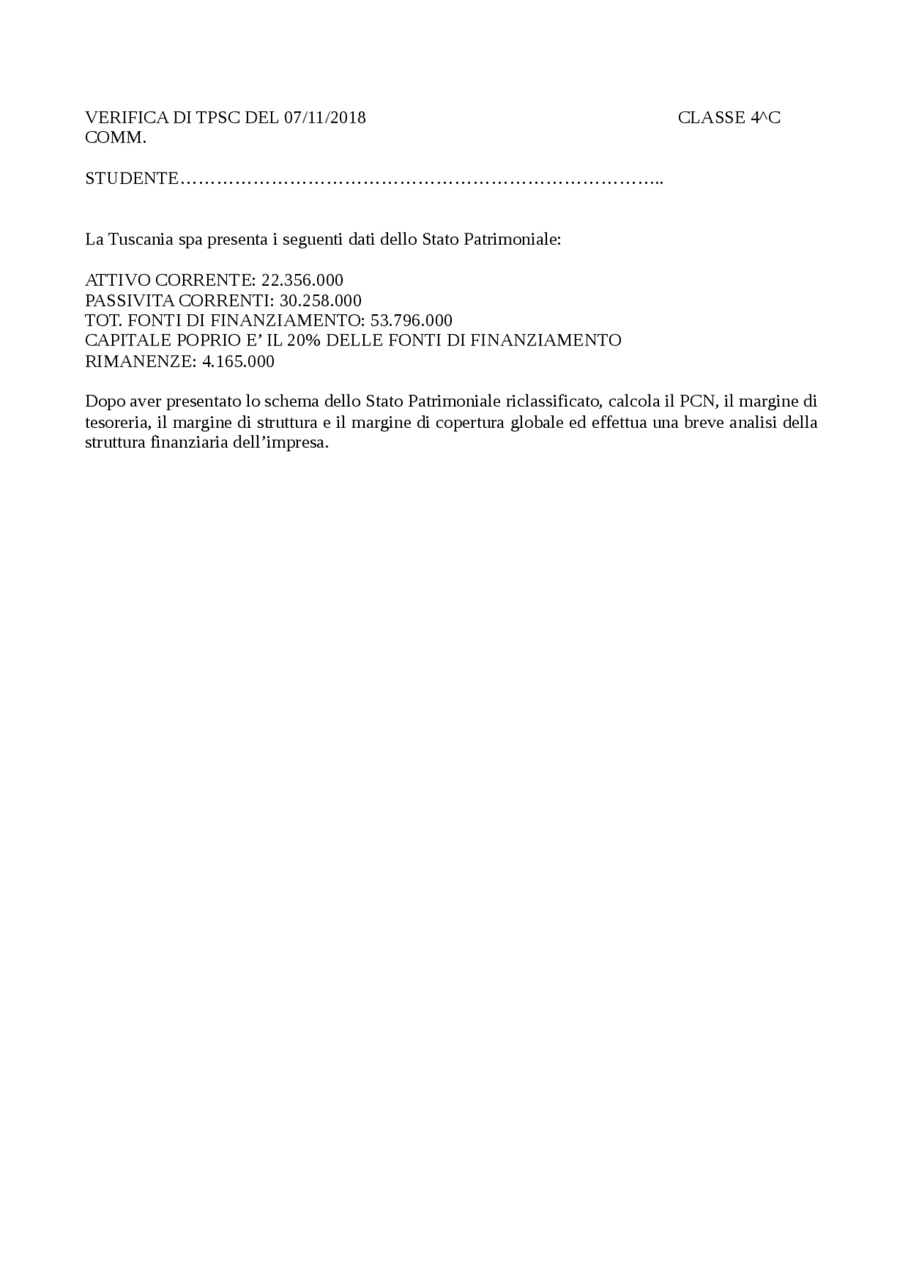 Esercizio Preparazione Esame Docsity