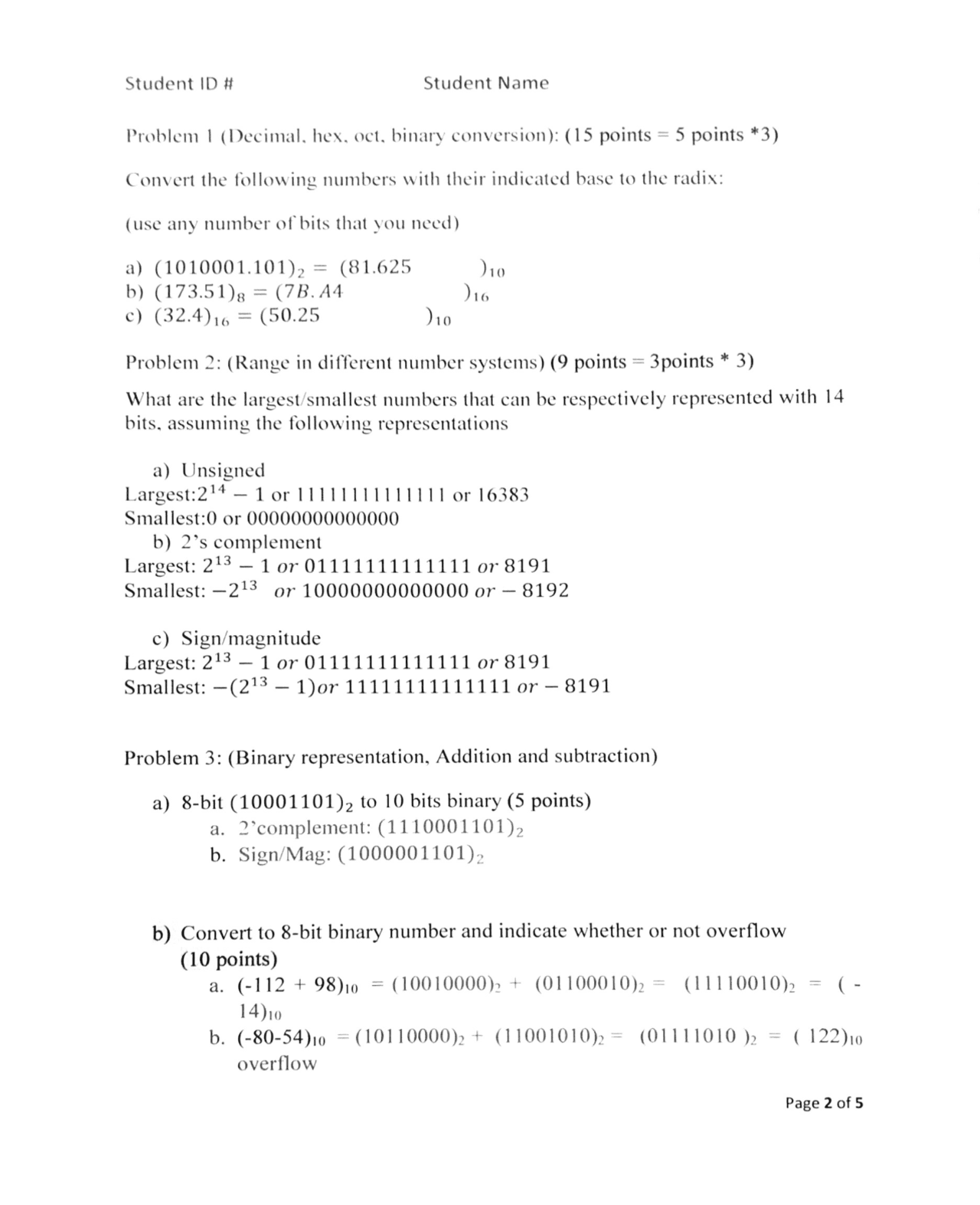 Problems With Solutions Introduction To Digital System Eecs 31