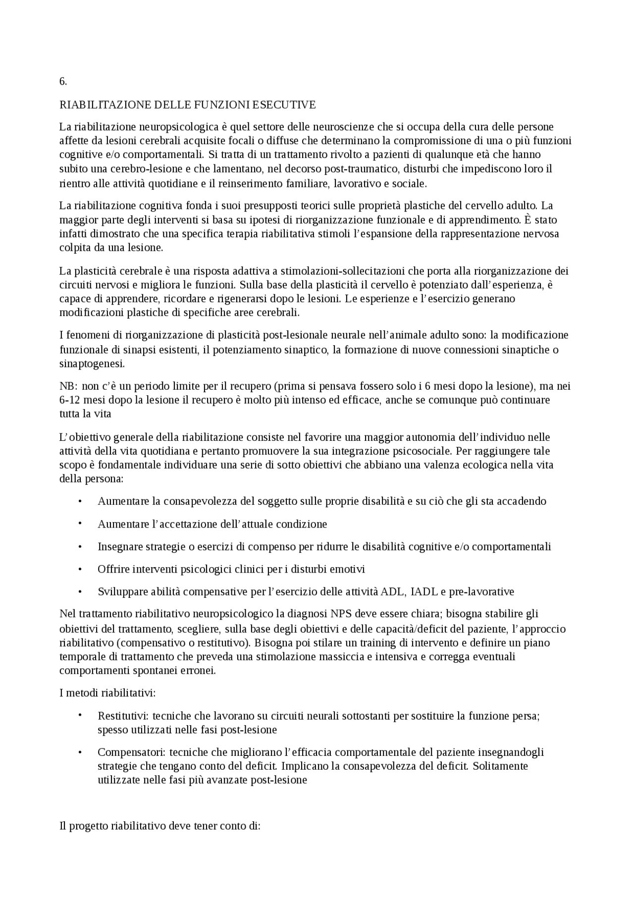 Neuropsicologia Clinica Docsity