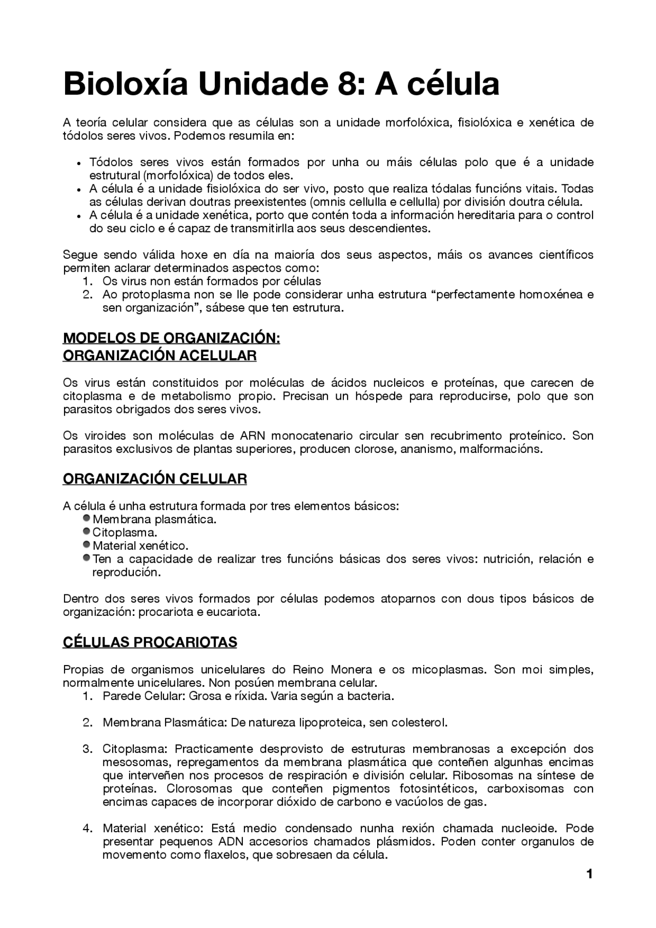 Apuntes Biología De La Célula Docsity