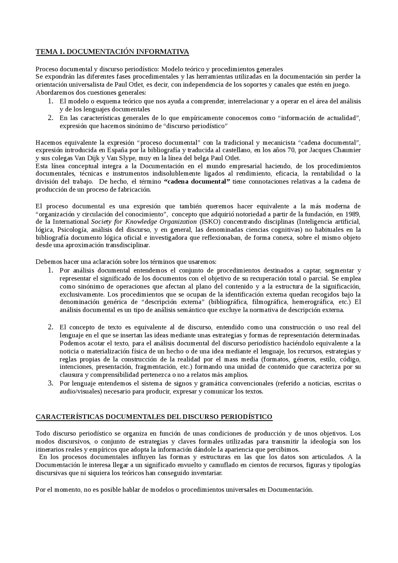 Documentación informativa - Docsity