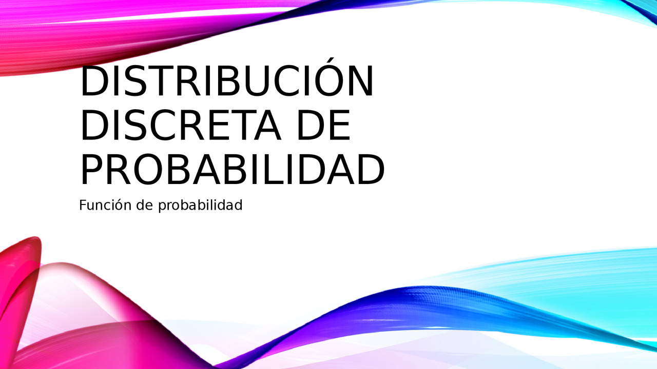 Distribución Discreta de Probabilidad | Diapositivas de Estática | Docsity