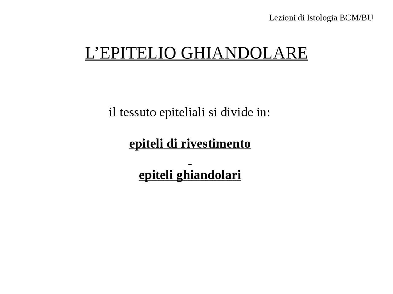 Epitelio Ghiandolare Docsity