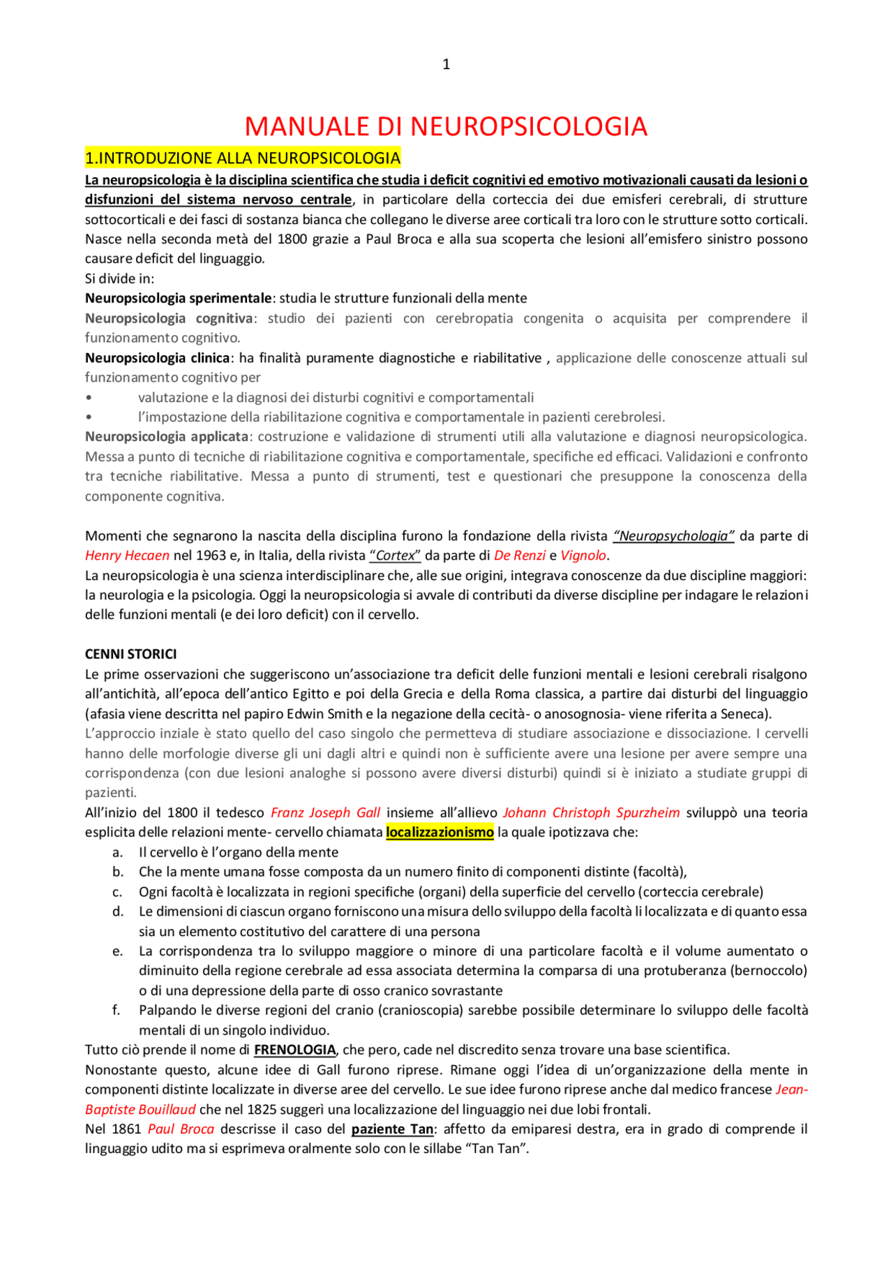 Manuale Di Neuropsicologia Vallar E Papagno Docsity