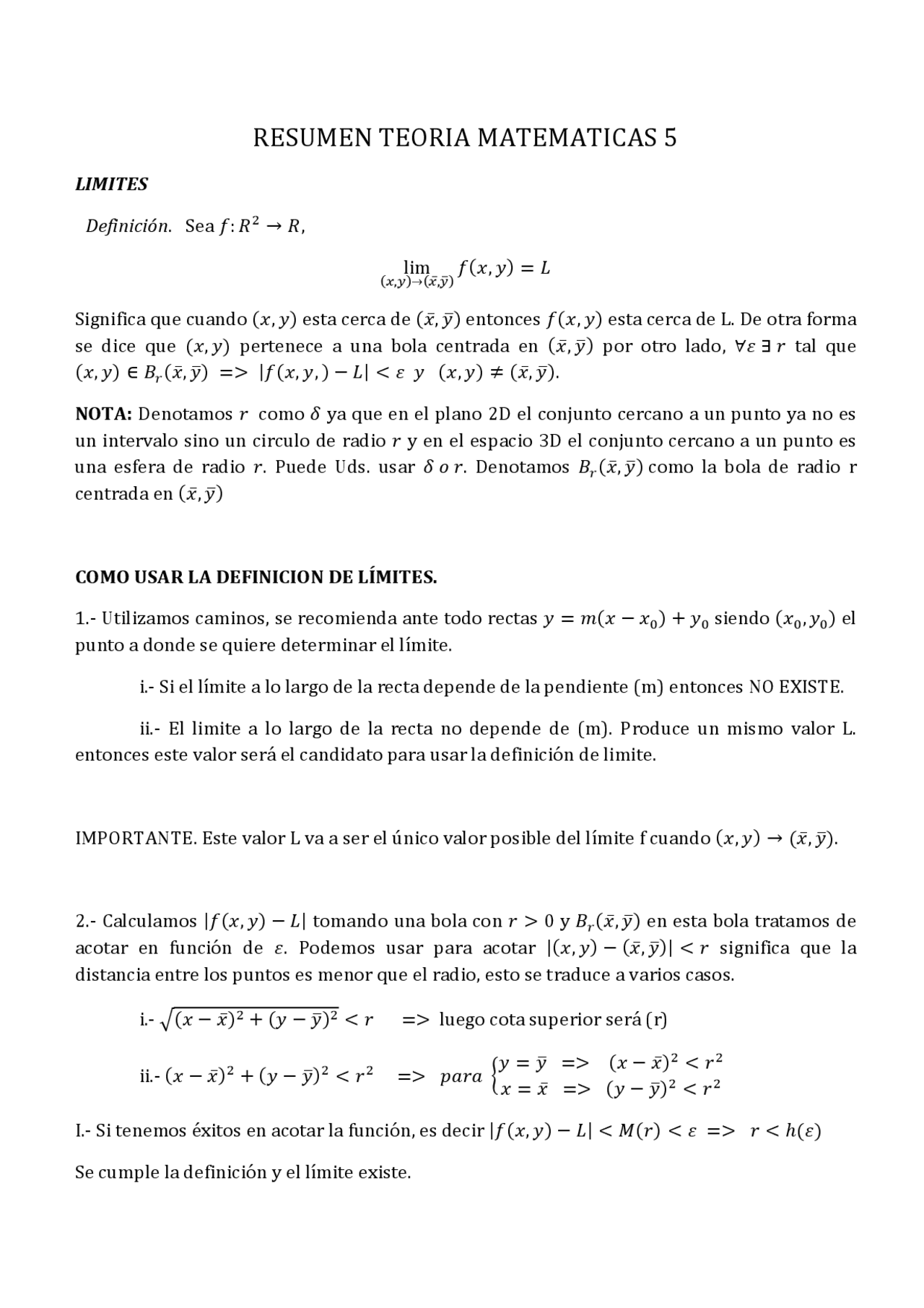 Calculo multivariable - Docsity