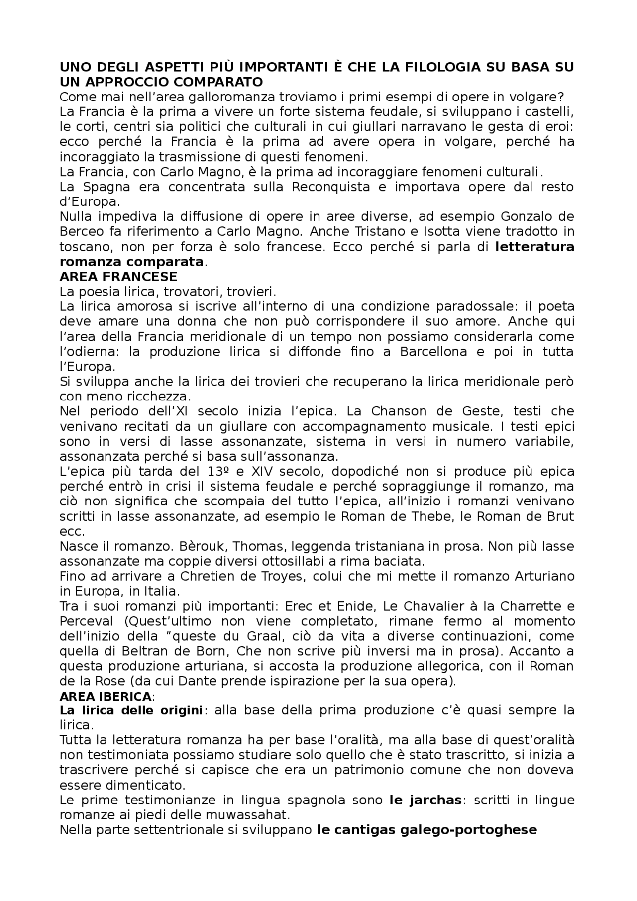 Appunti Di Filologia Romanza Docsity