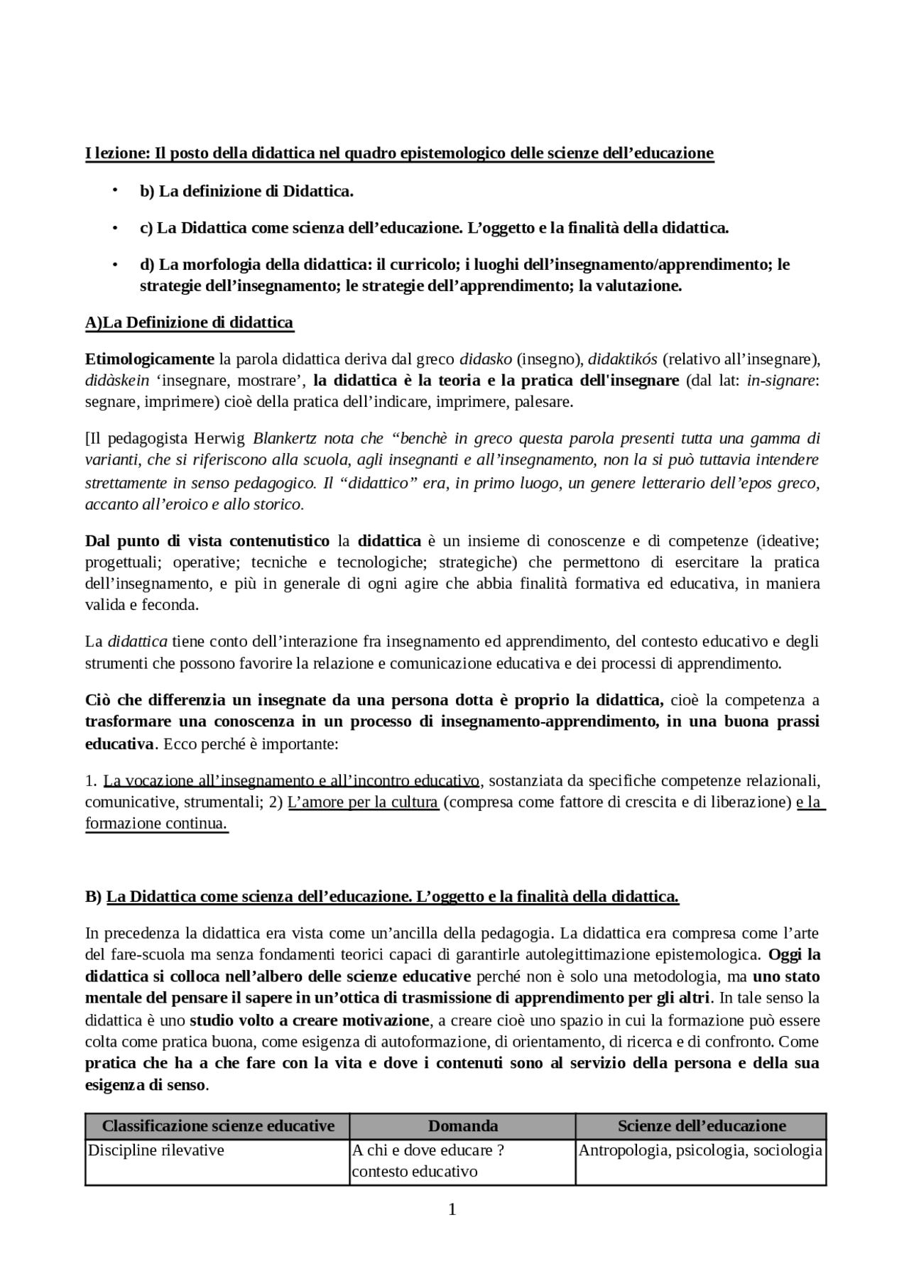 Appunti Di Didattica Docsity