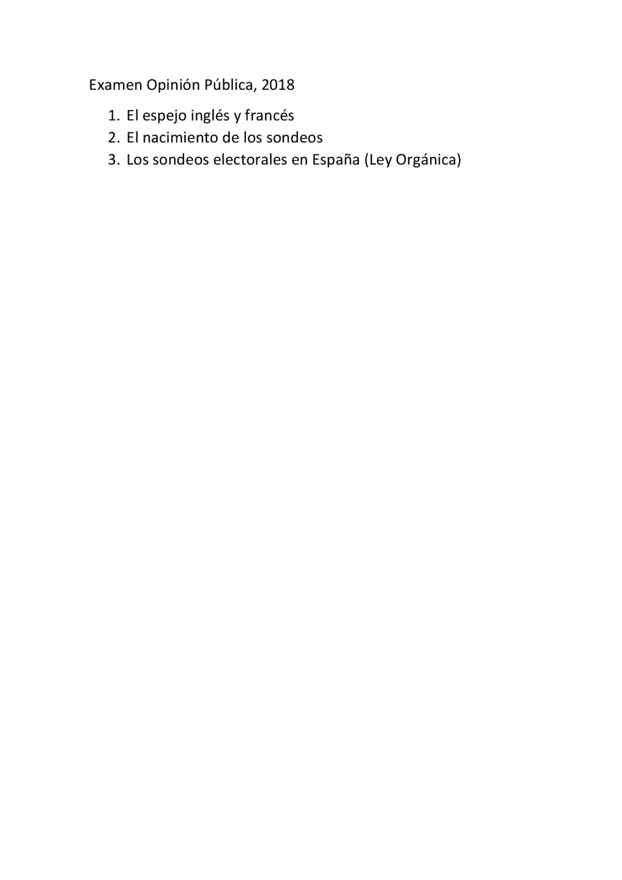 Examen Opinión Pública Docsity