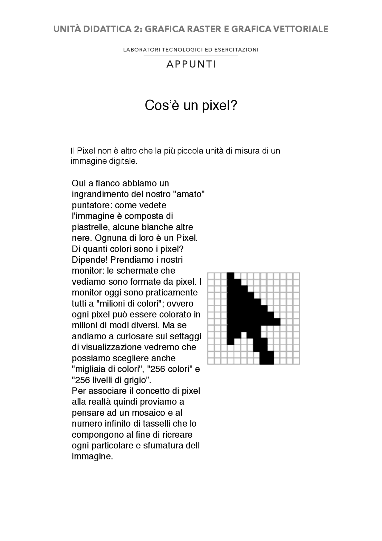 Grafica Resterà E Vettoriale Docsity