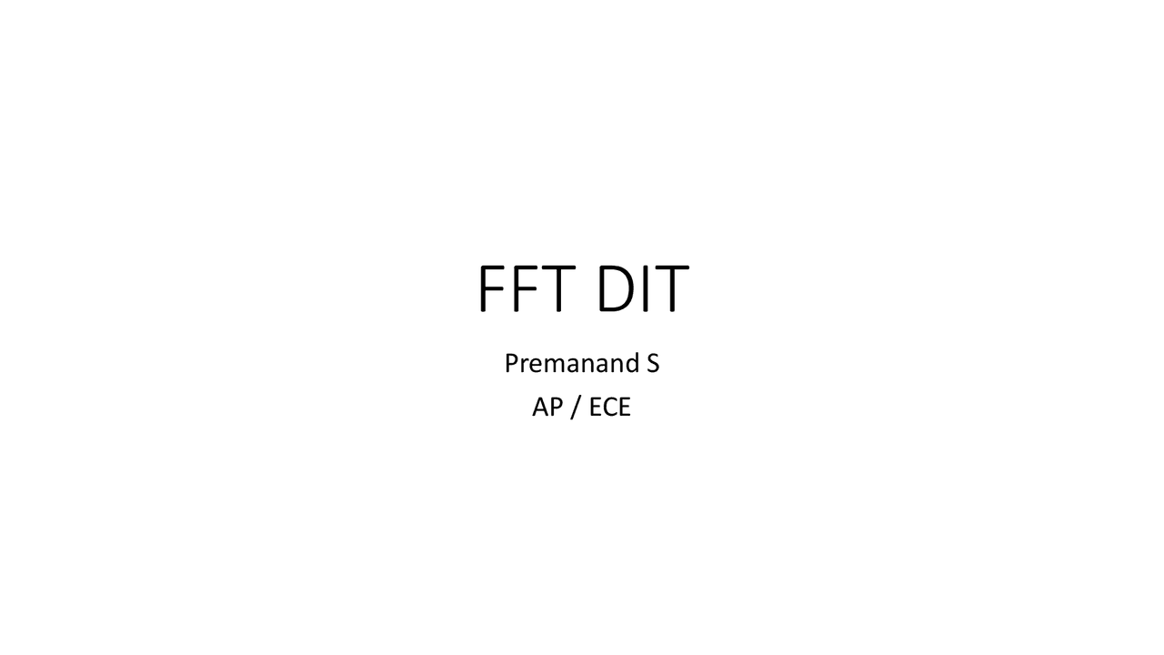 Fast Fourier Transform Docsity