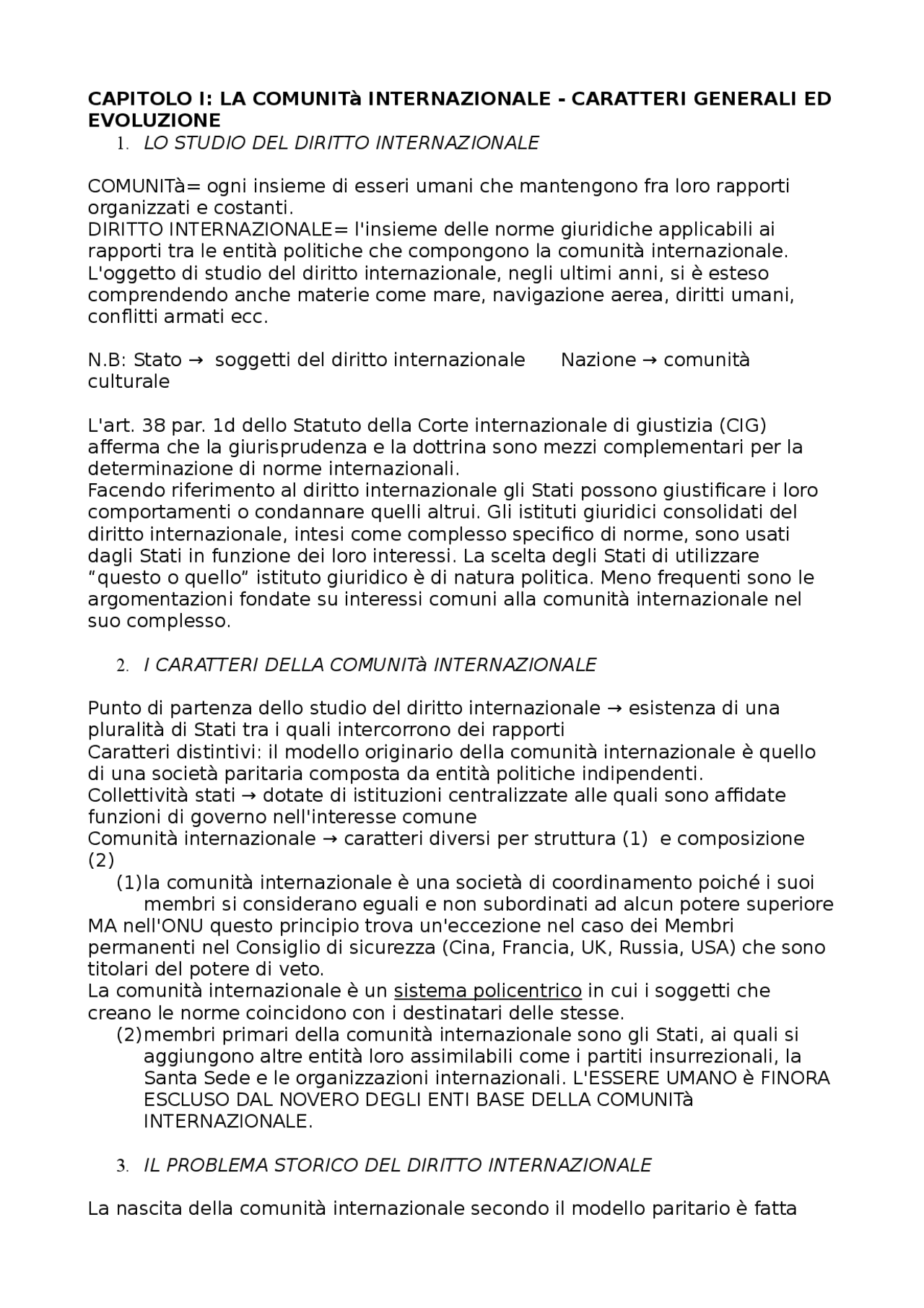 Corso Di Diritto Internazionale S Marchisio Docsity