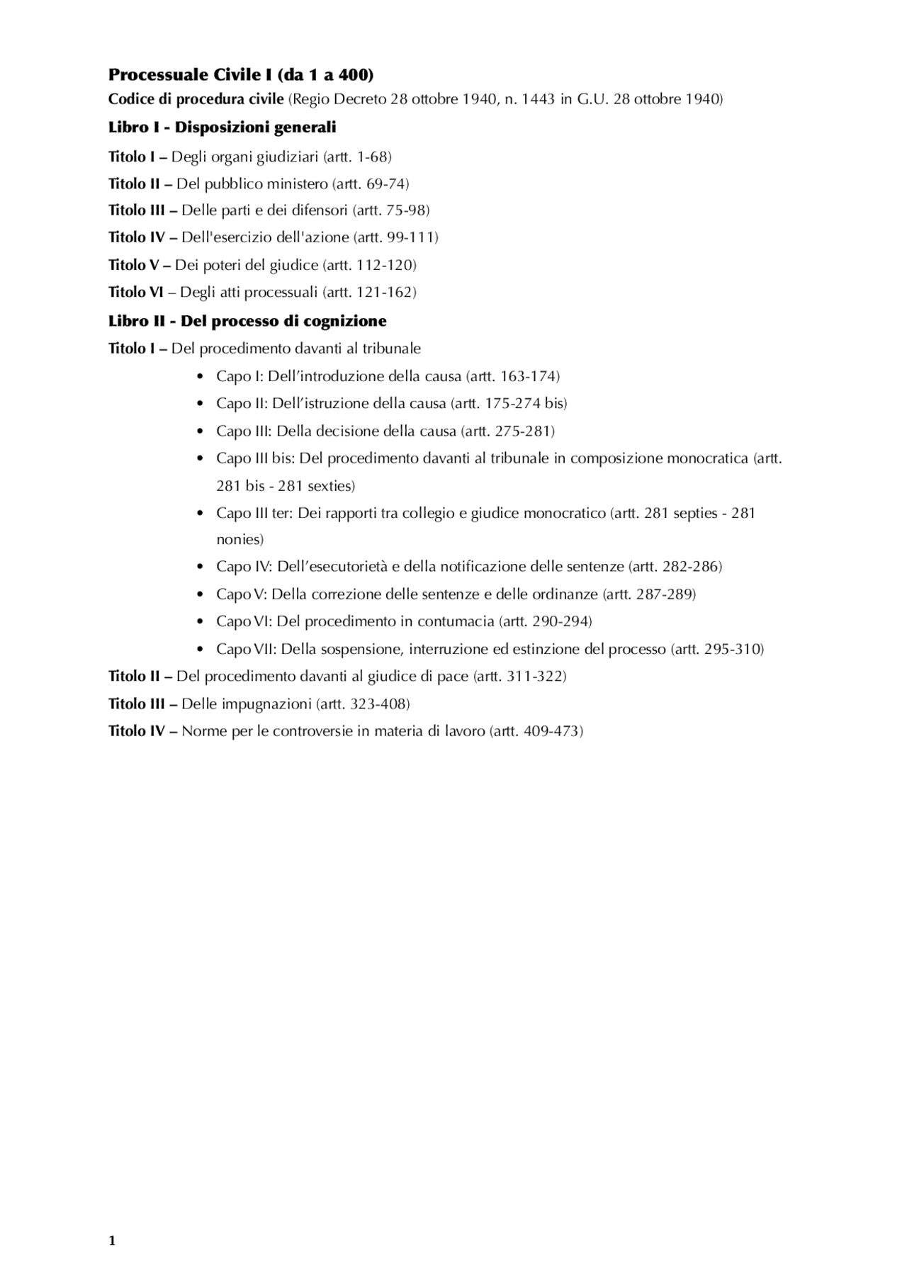 Schemi Procedura Civile I Docsity