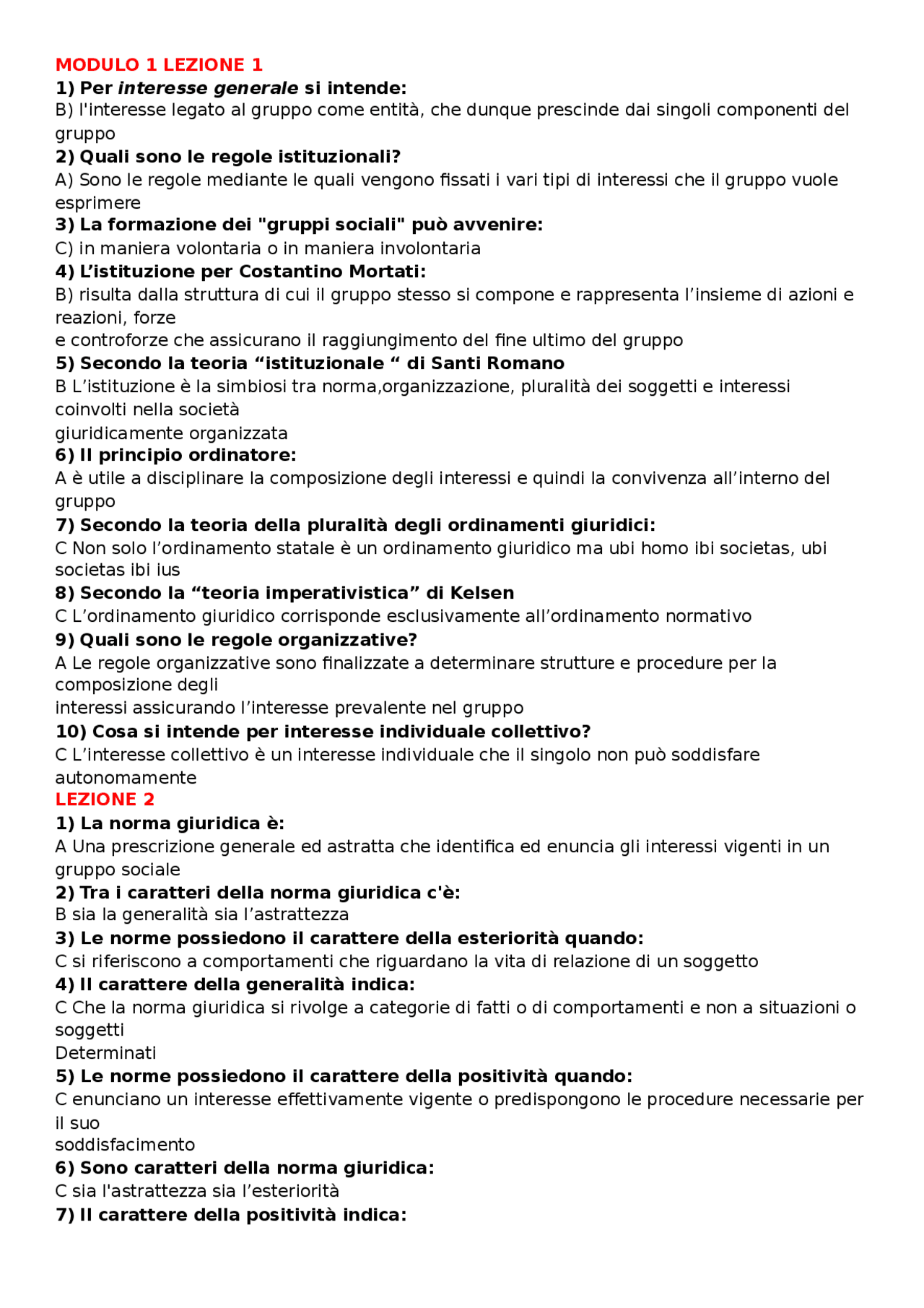 Diritto Pubblico Unicusano Docsity
