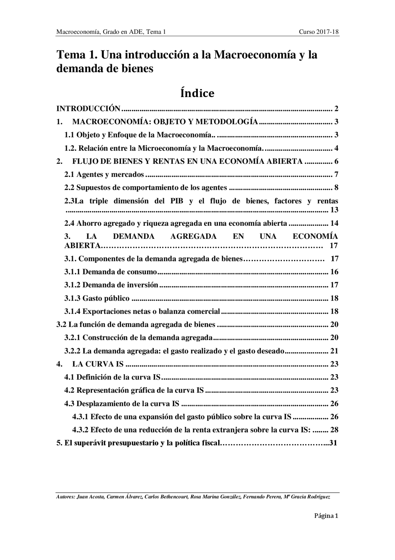 Apuntes De Macroeconomía Docsity