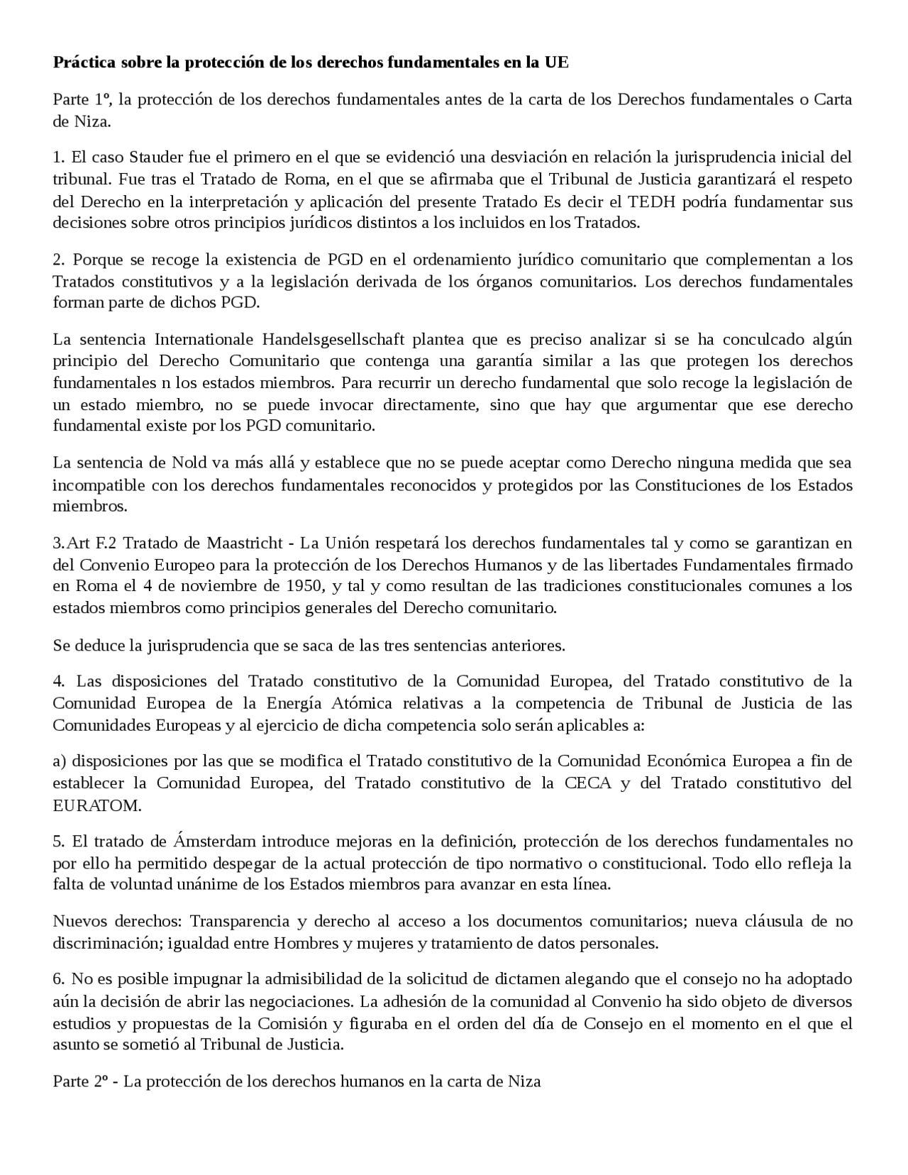 Practica 1 derecho comunitario - Docsity