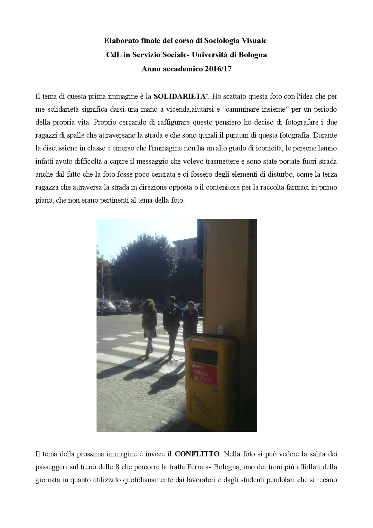 Tesina Di Sociologia Visuale Docsity