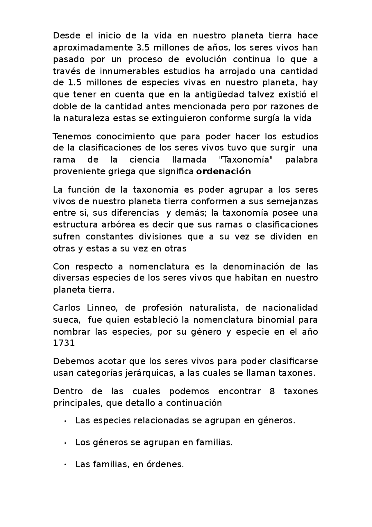 Nomenclatura De Los Seres Vivos Apuntes De Biología Docsity