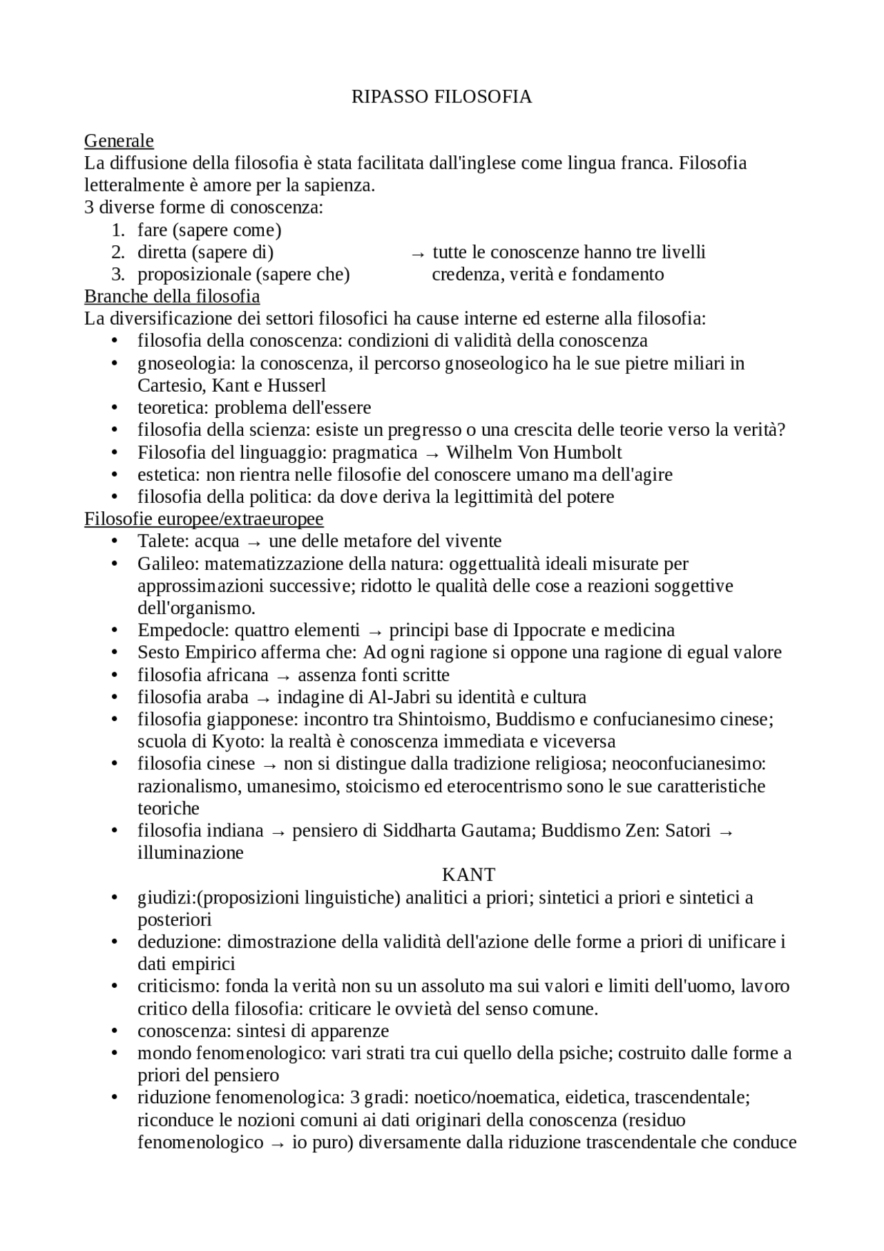 Appunti Da Domande Esame Docsity