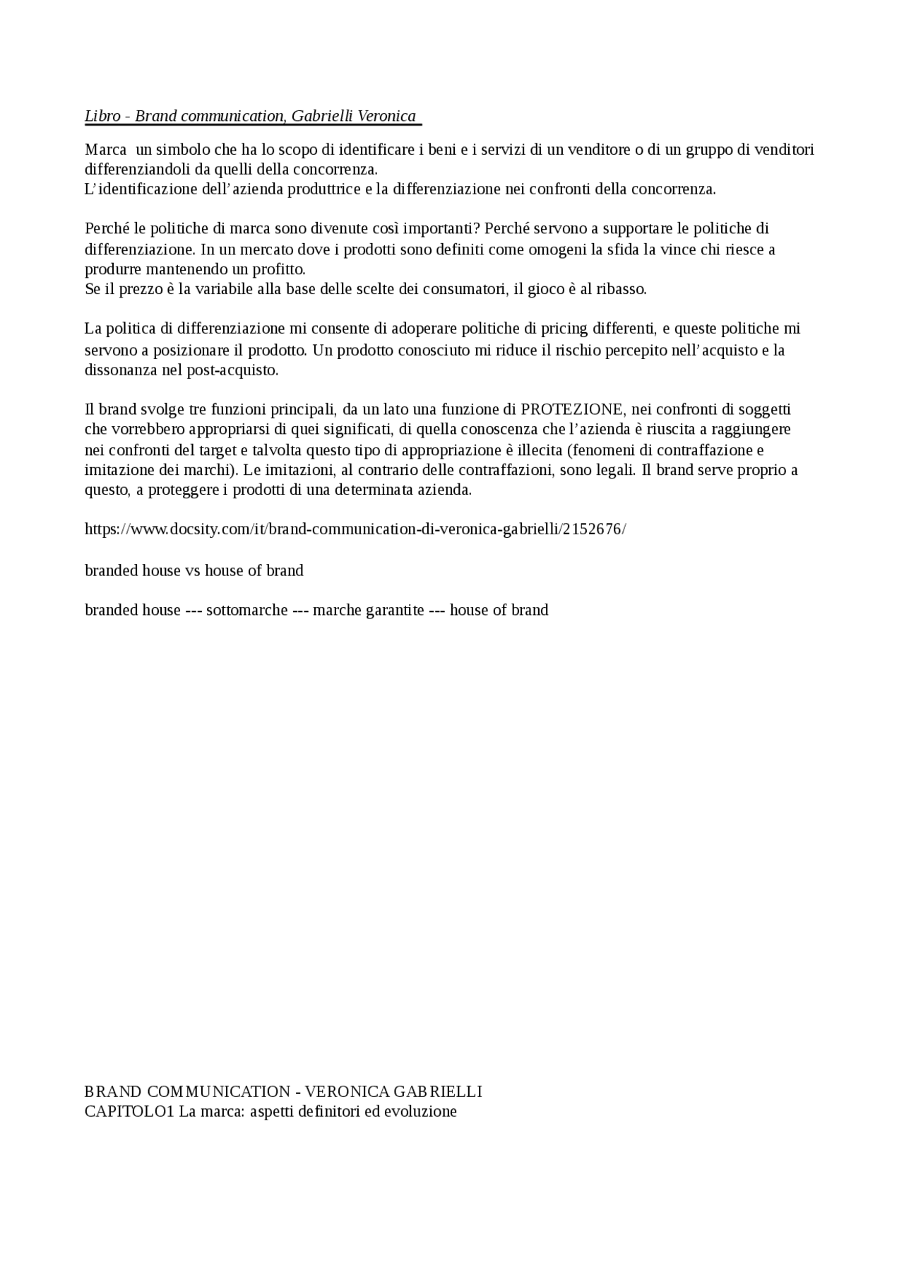 Brand Communication Di Gabrielli Veronica Docsity