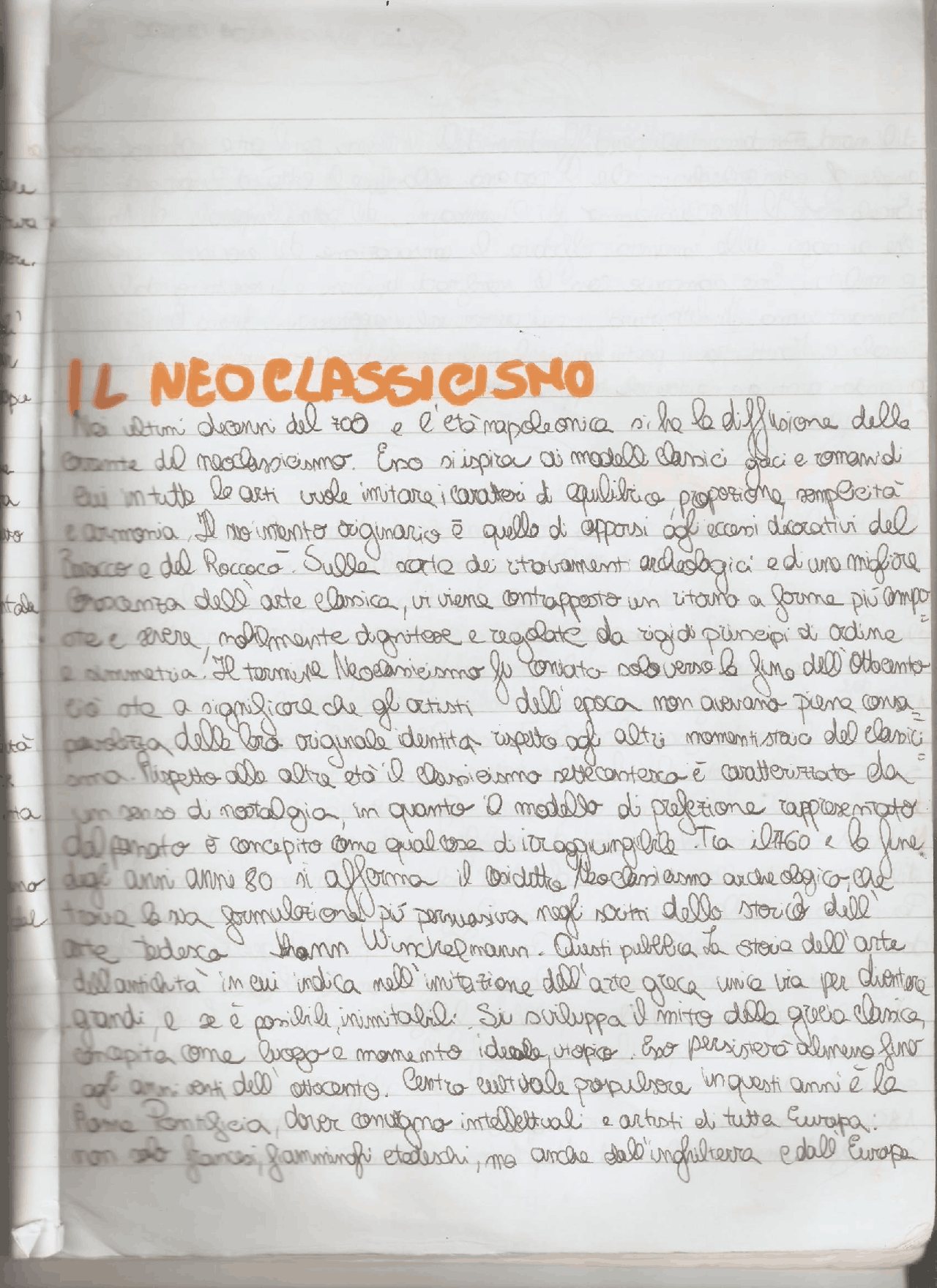 Neoclassicismo E Ugo Foscolo Docsity