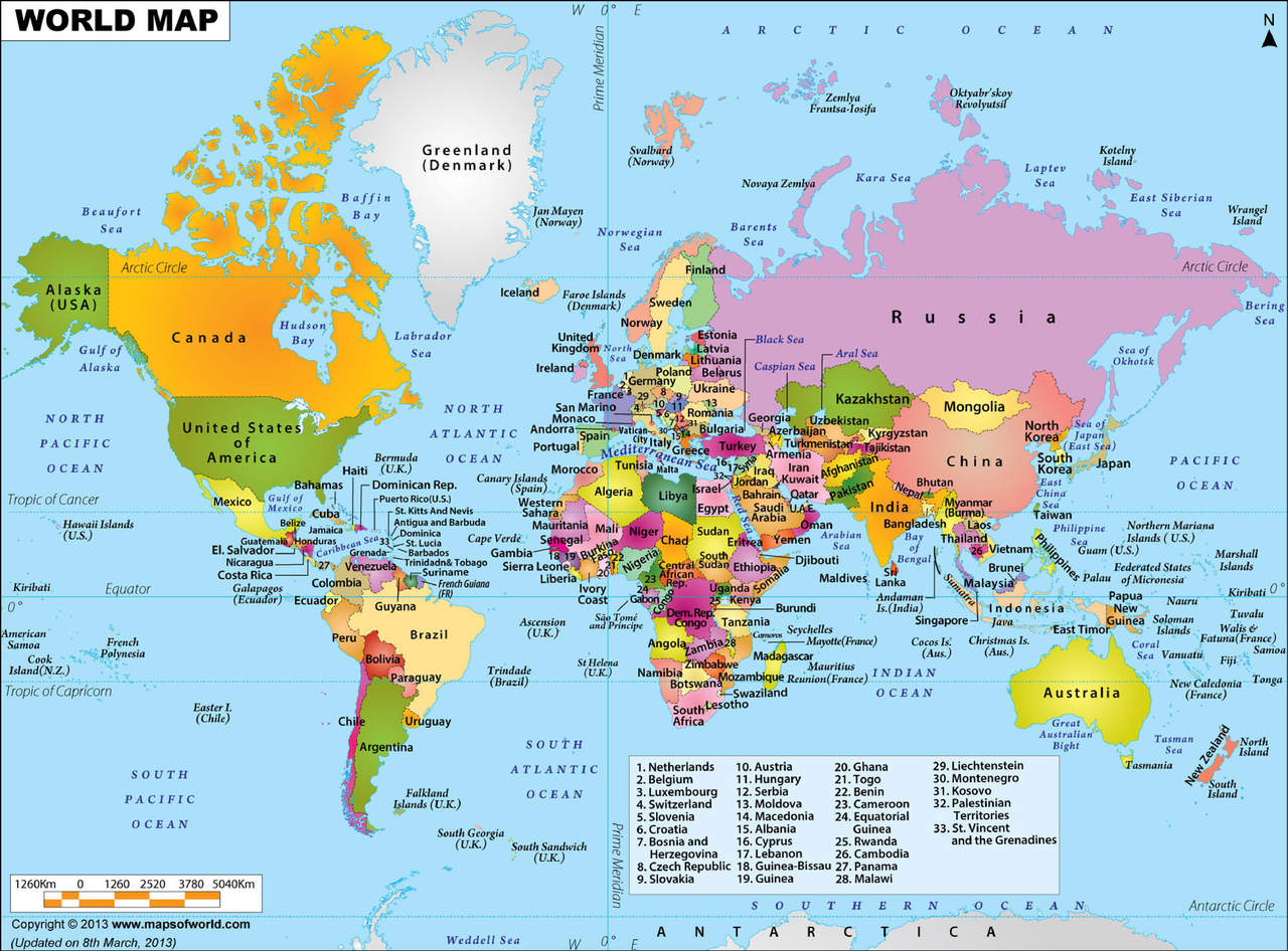 World map with classification | Study Guides, Projects, Research ...